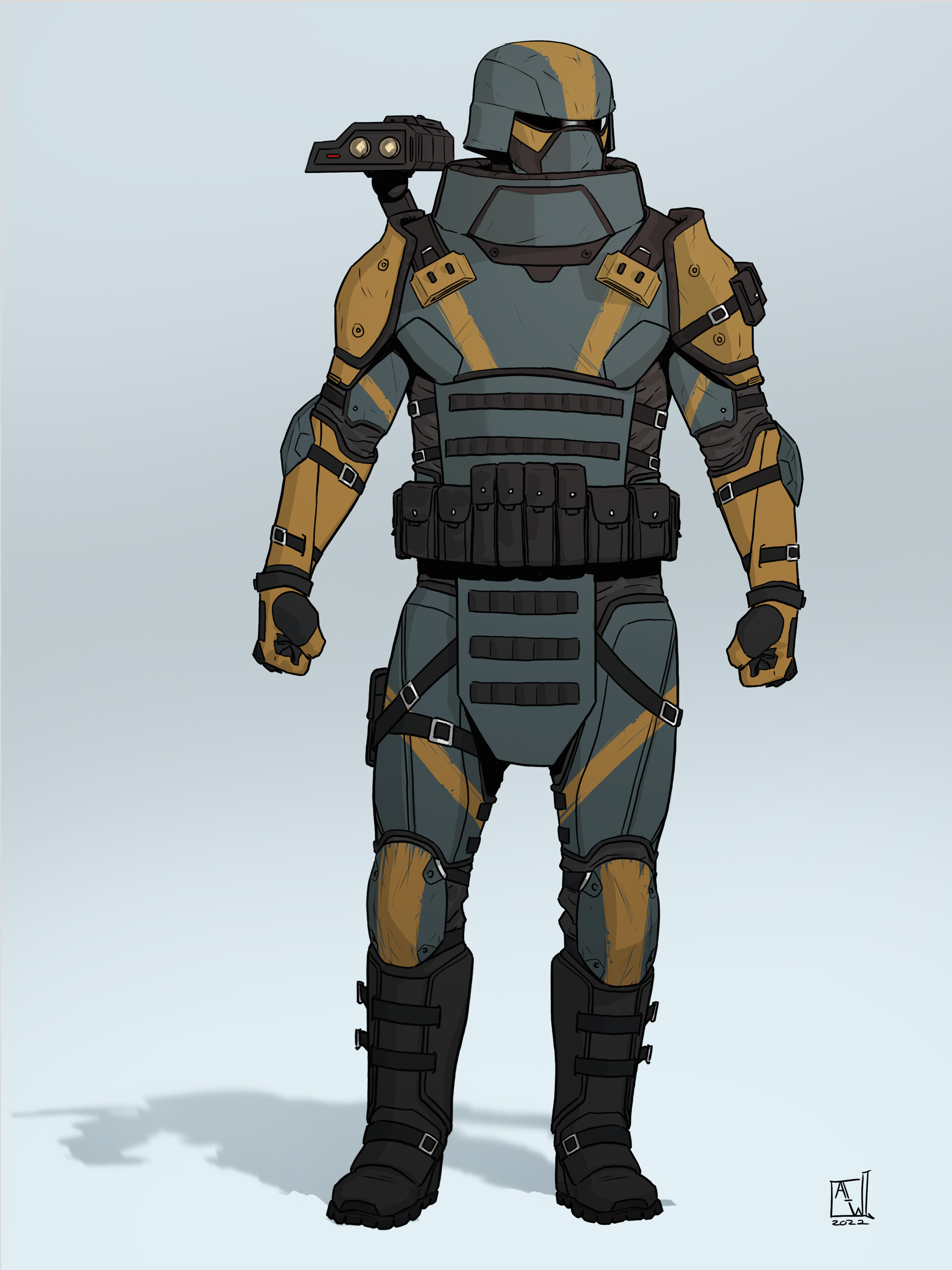 ArtStation - Pseudo-futuristic demolitions expert character design