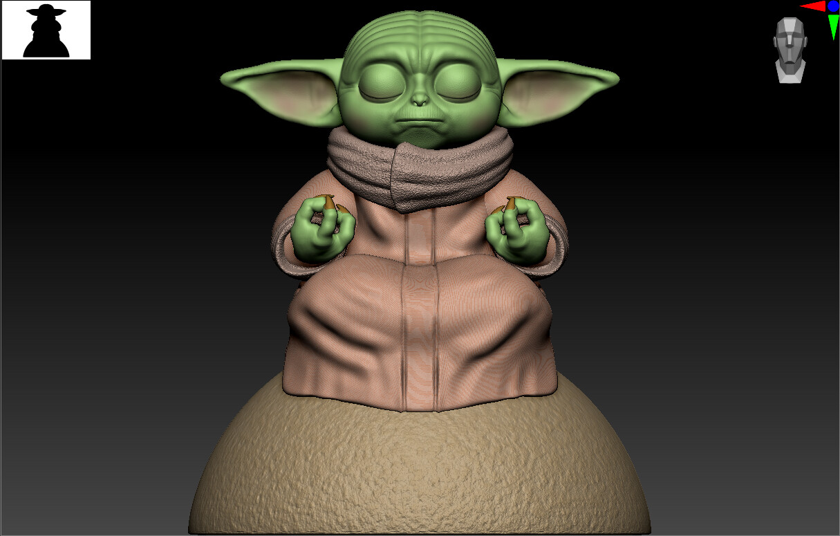 ArtStation - Grogu Meditating