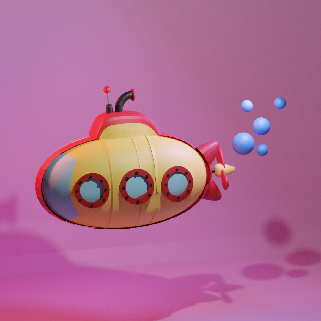 ArtStation - Stylized Submarine ⛵