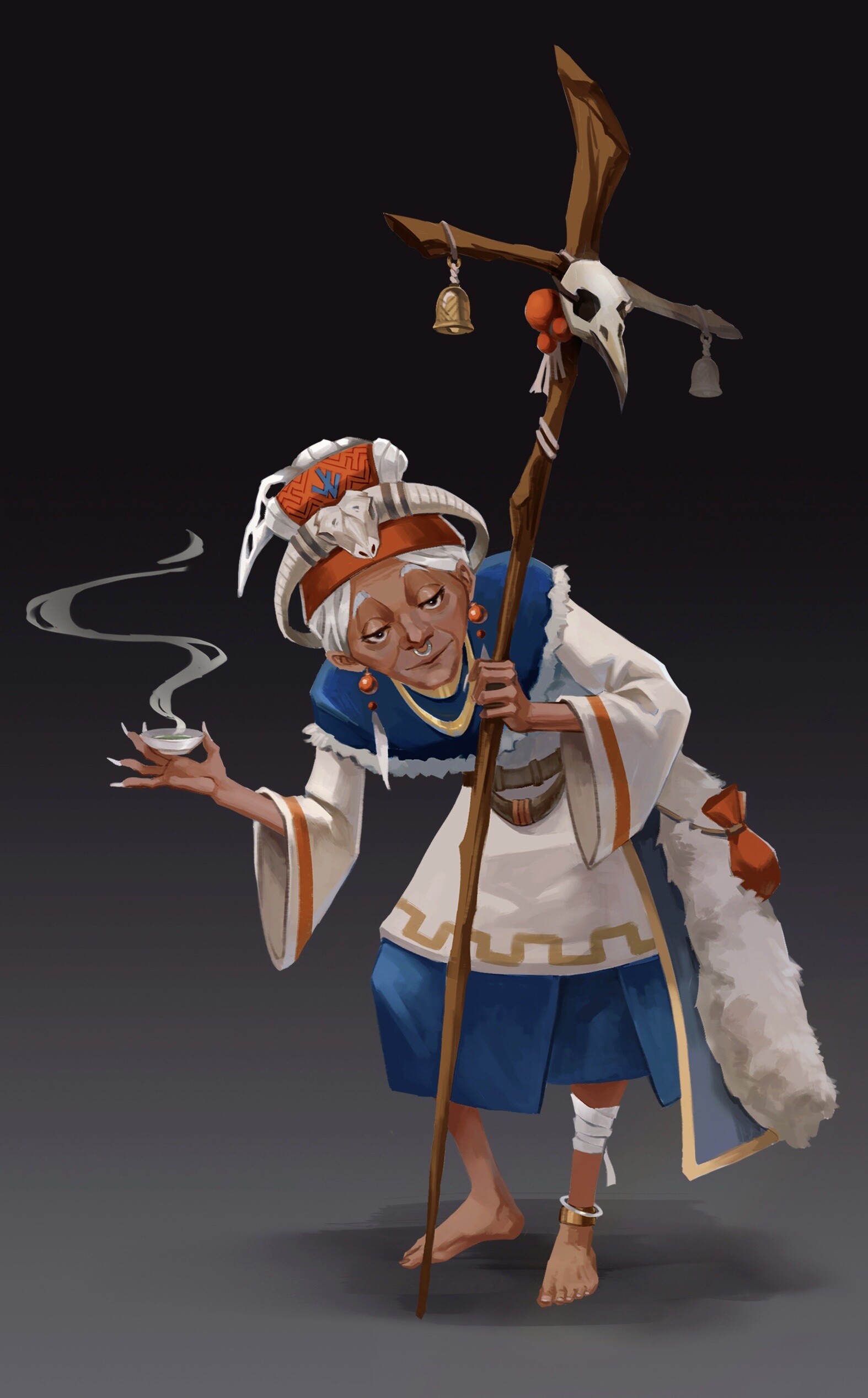 ArtStation - Witch doctor on the snow mountain