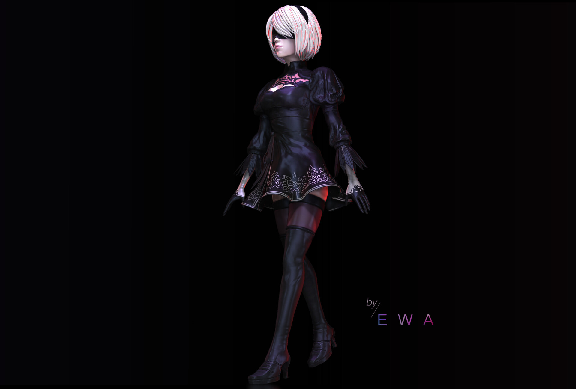 ArtStation - 2B modelling