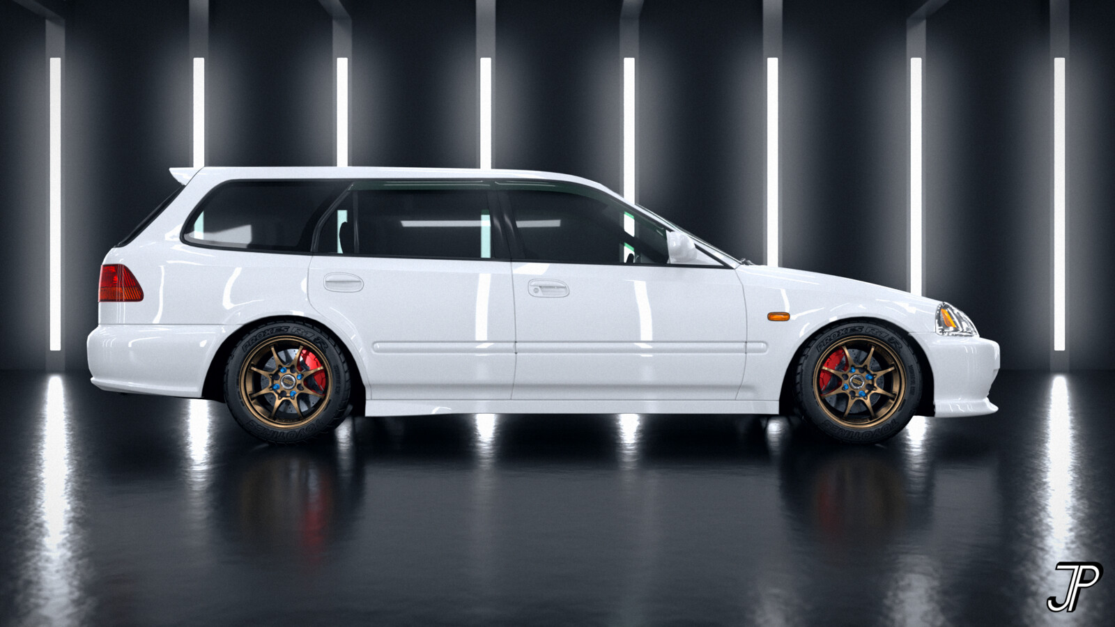 Joko_P - Honda Orthia Wagon w/ EK9 Civic Front Swap