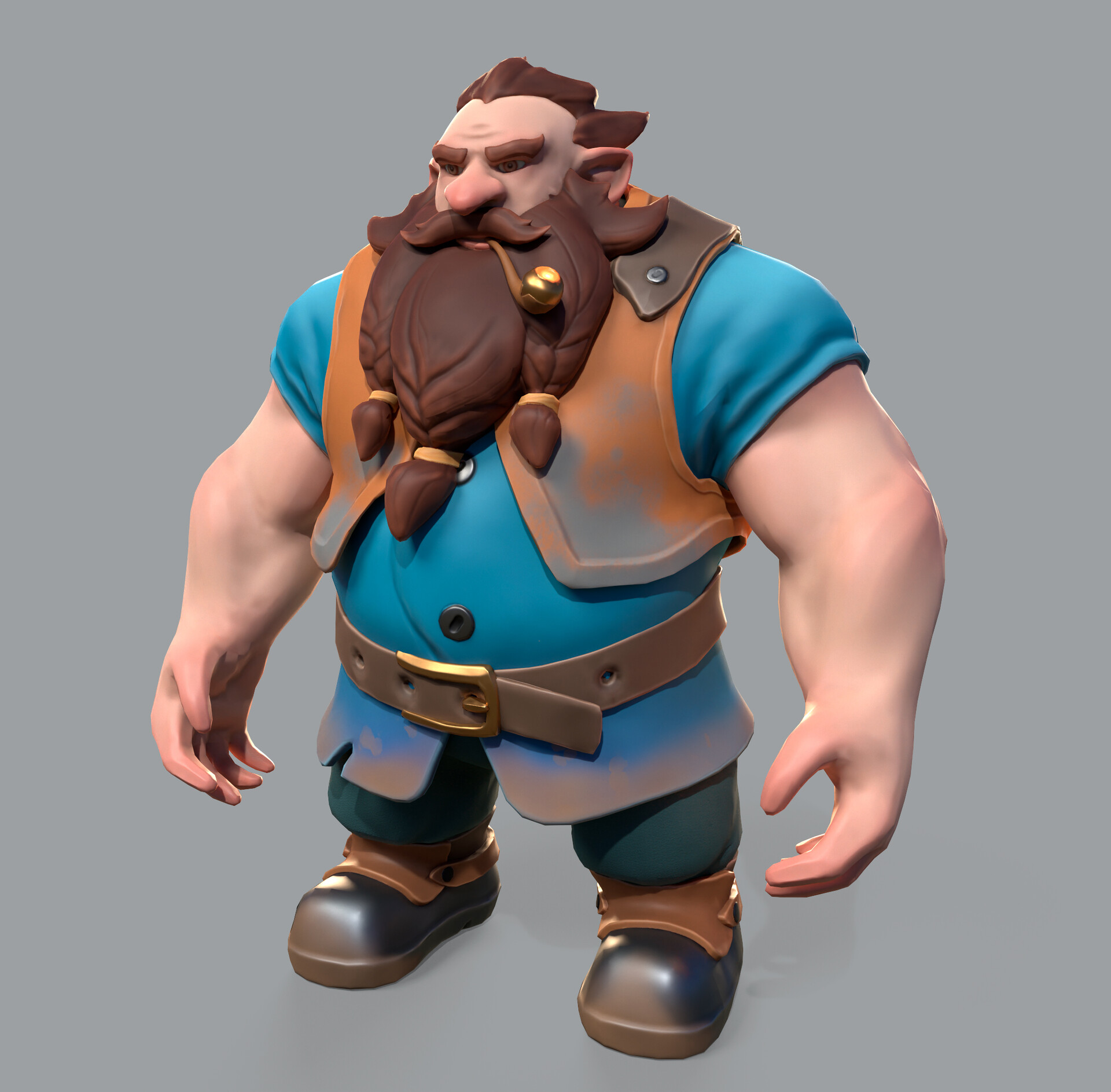 ArtStation - Stylized Dwarf - Low-Poly