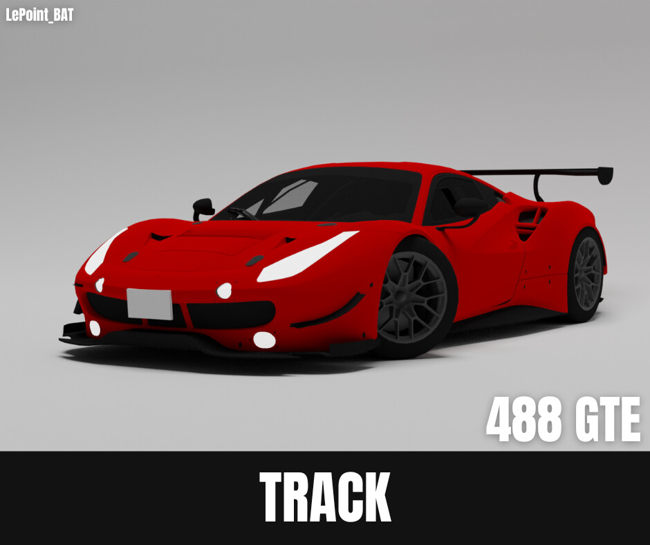 ArtStation - TOON Track : Ferrari 488 GTE