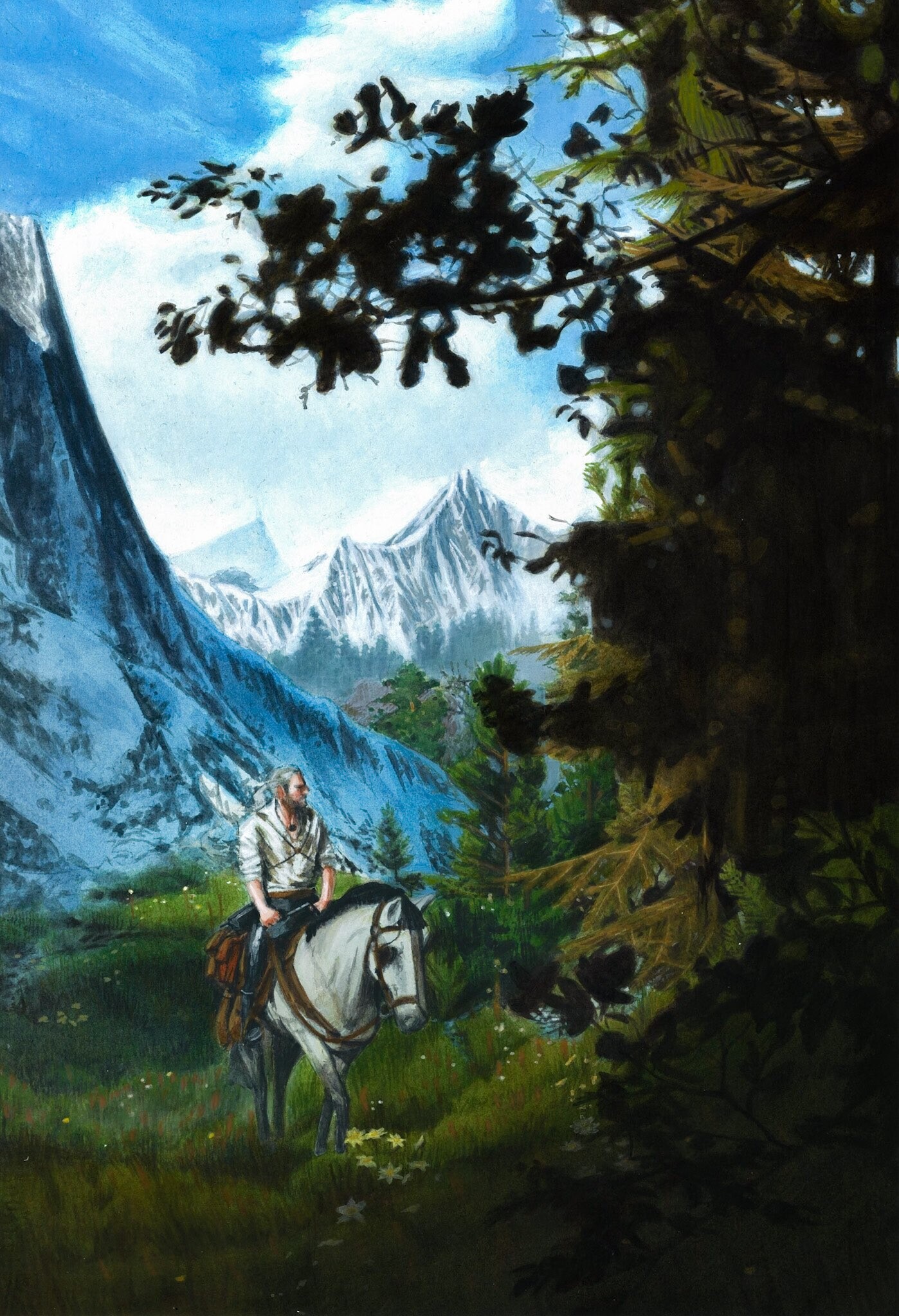 ArtStation - The Witcher 3 - Traditional Acrylic Painting
