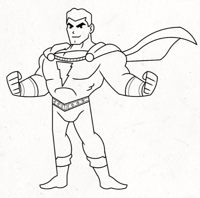 shazam coloring pages