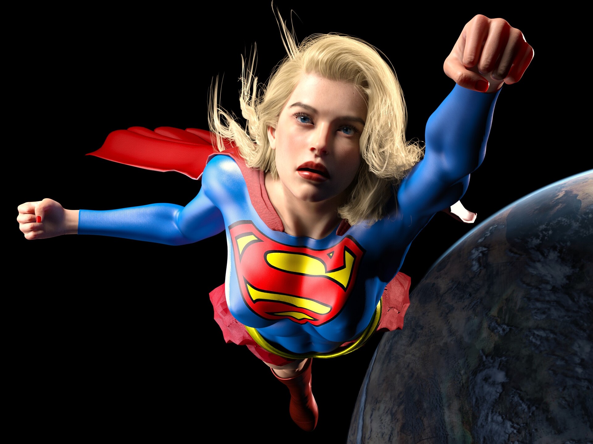 ArtStation - Supergirl in space