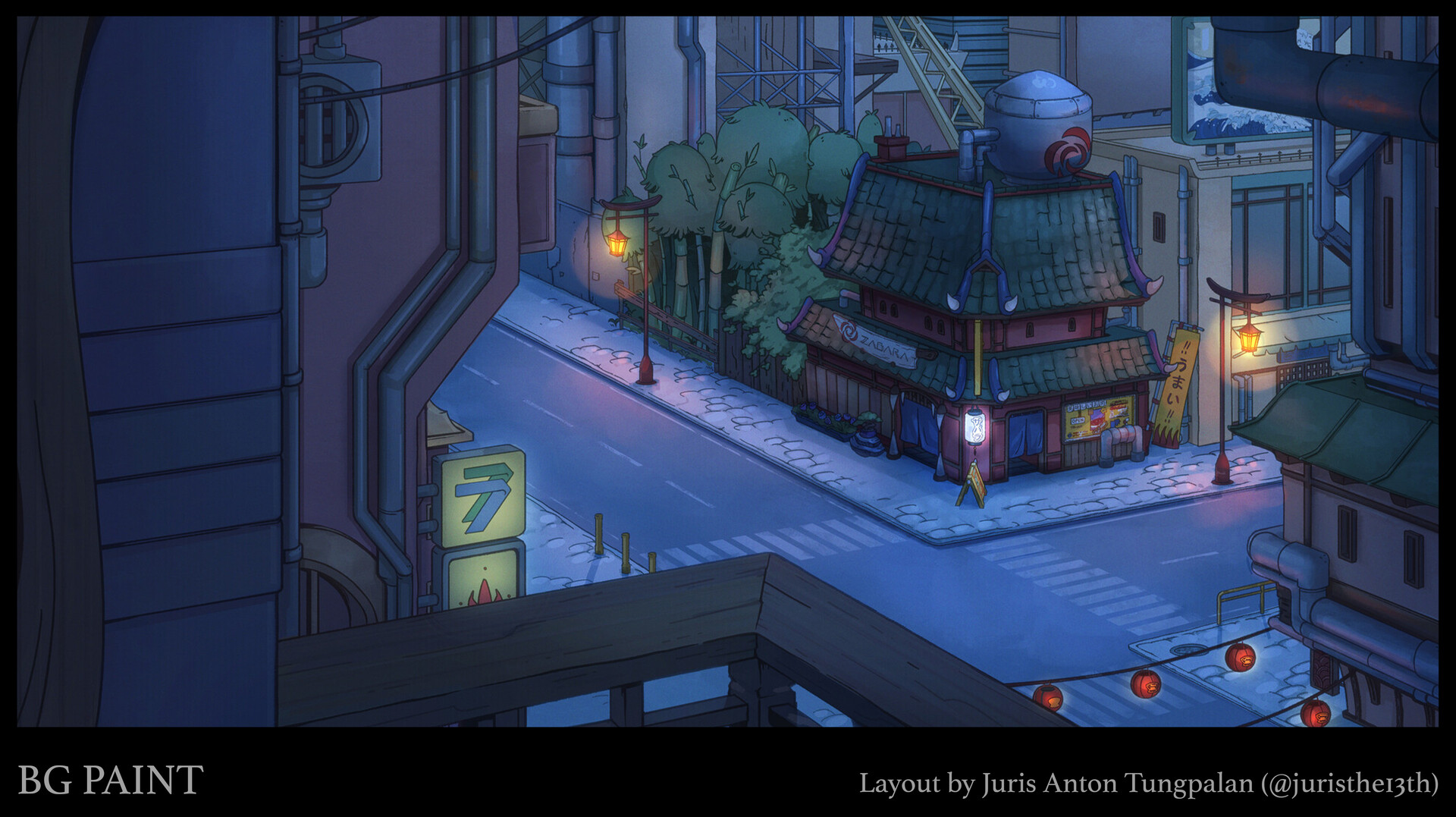 ArtStation - BG Paint 3 - Nighttime