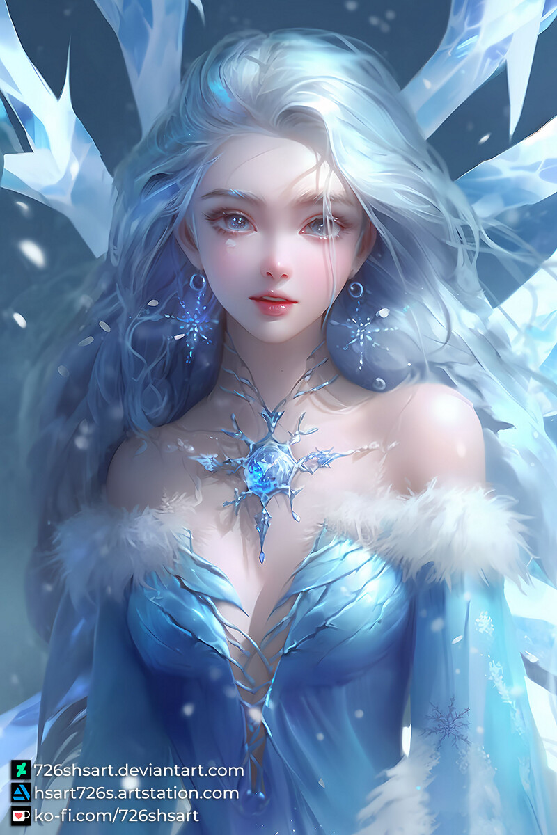 ArtStation - (11) Goddess of The Ice