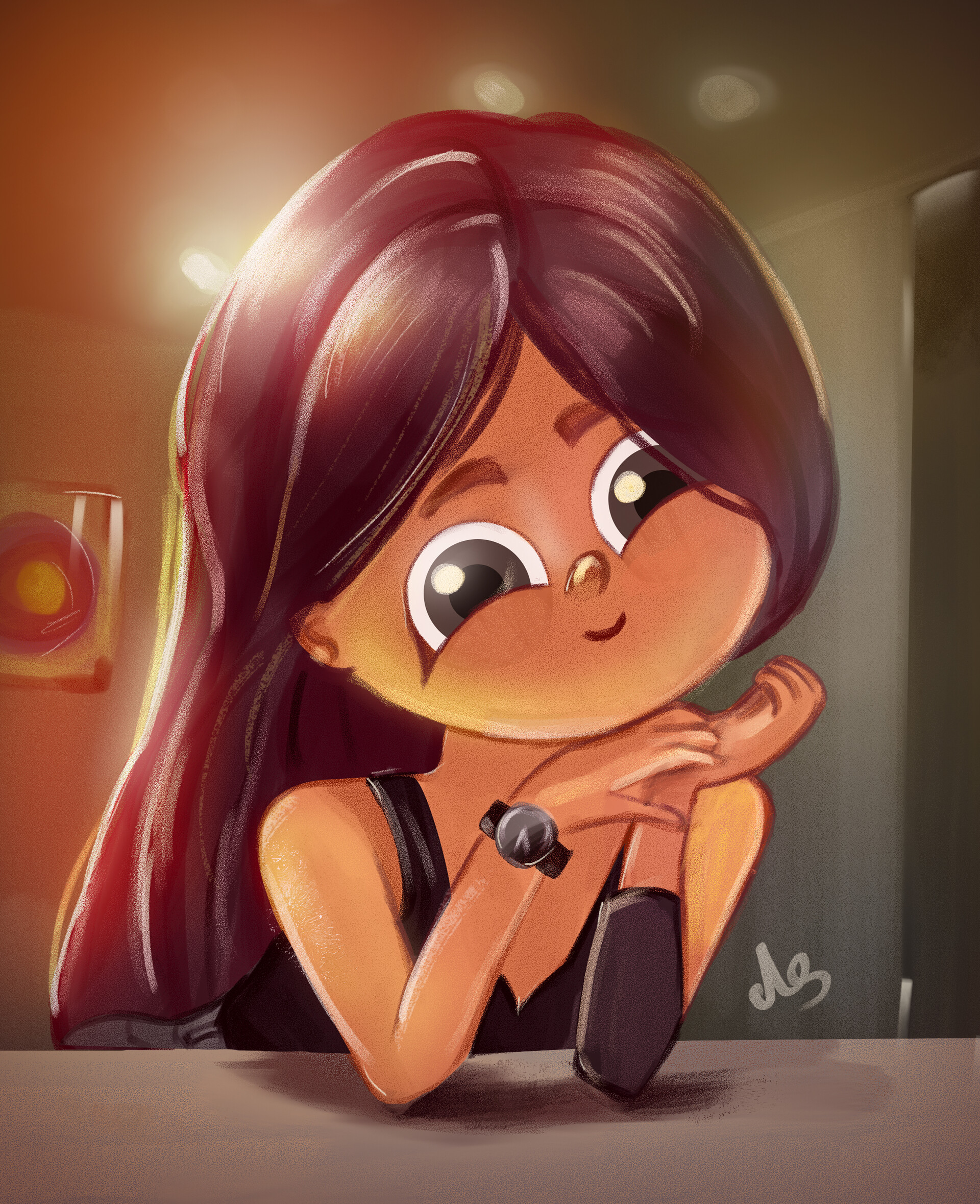 ArtStation - Thinking Girl