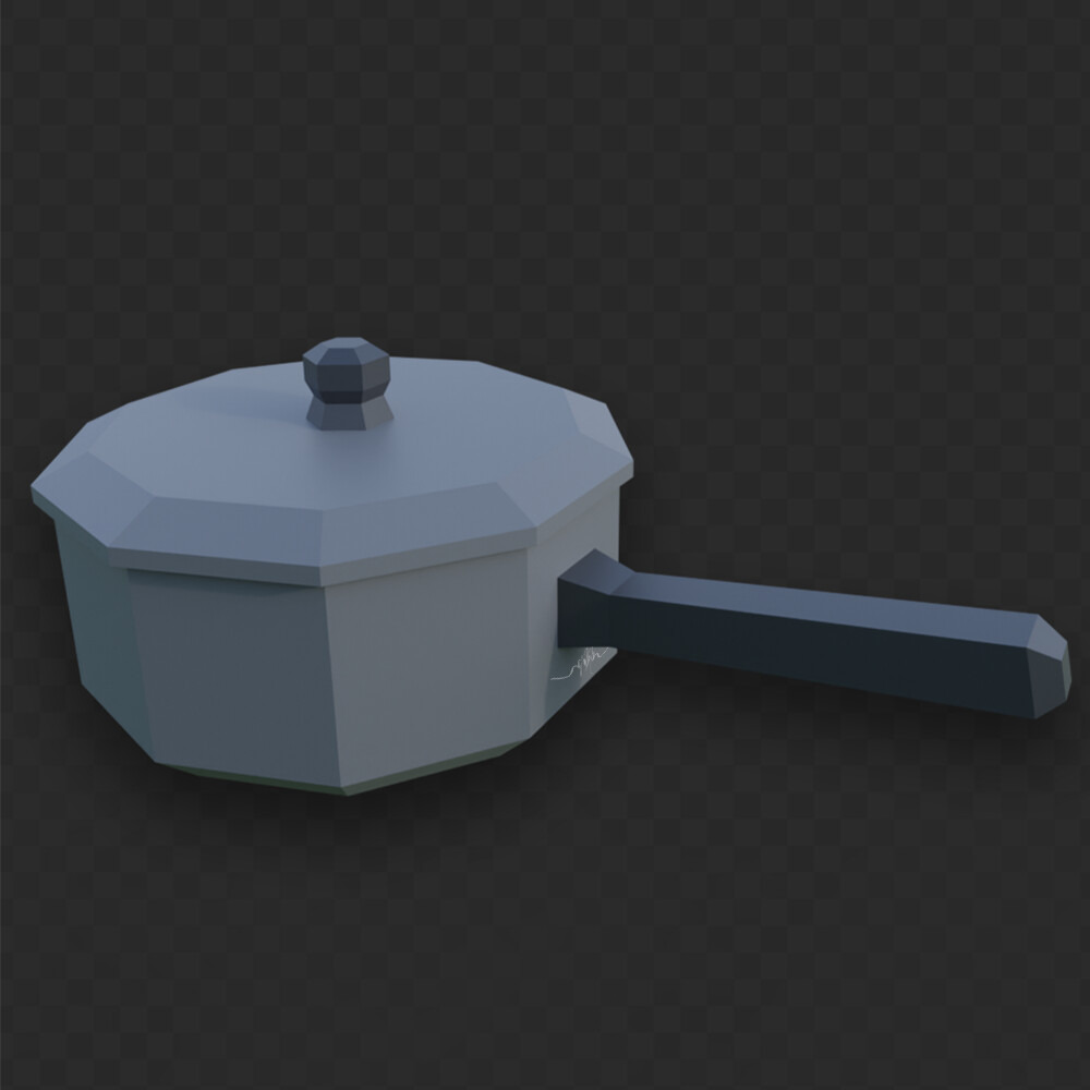 ArtStation - Low Poly Kitchen Pots