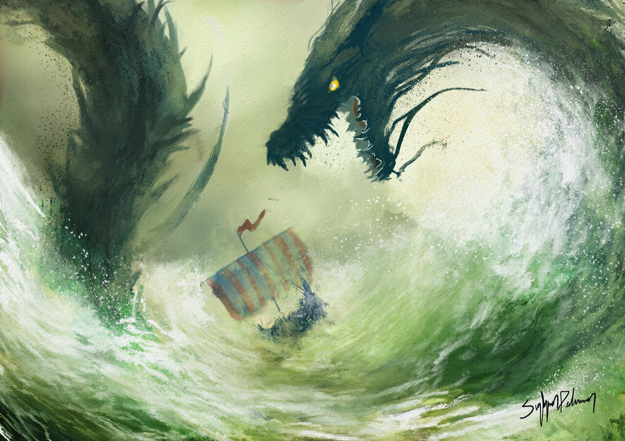 ArtStation - Sea serpent