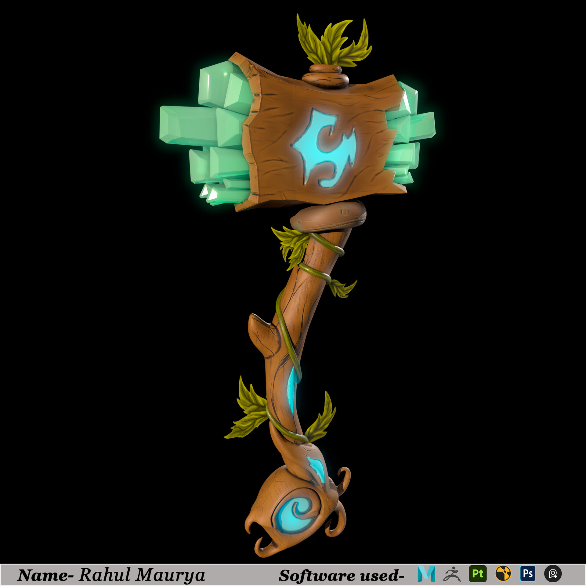 ArtStation - Stylized Crystal Axe