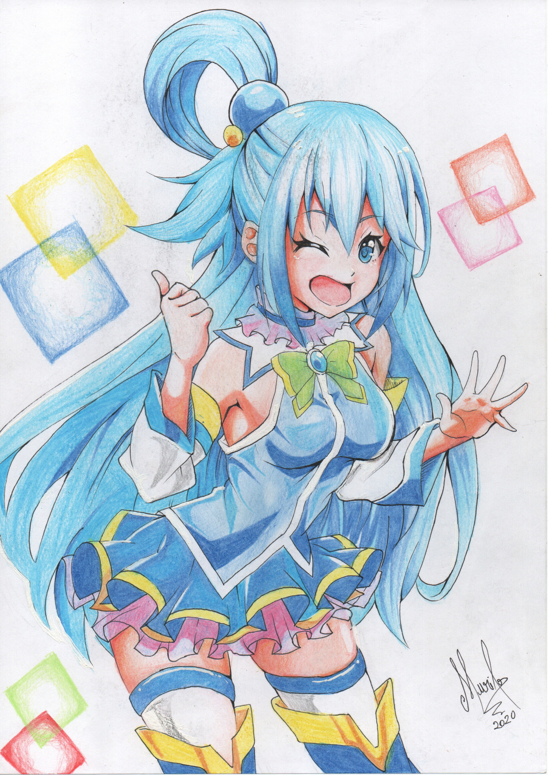 ArtStation - Aqua Konosuba Fanart