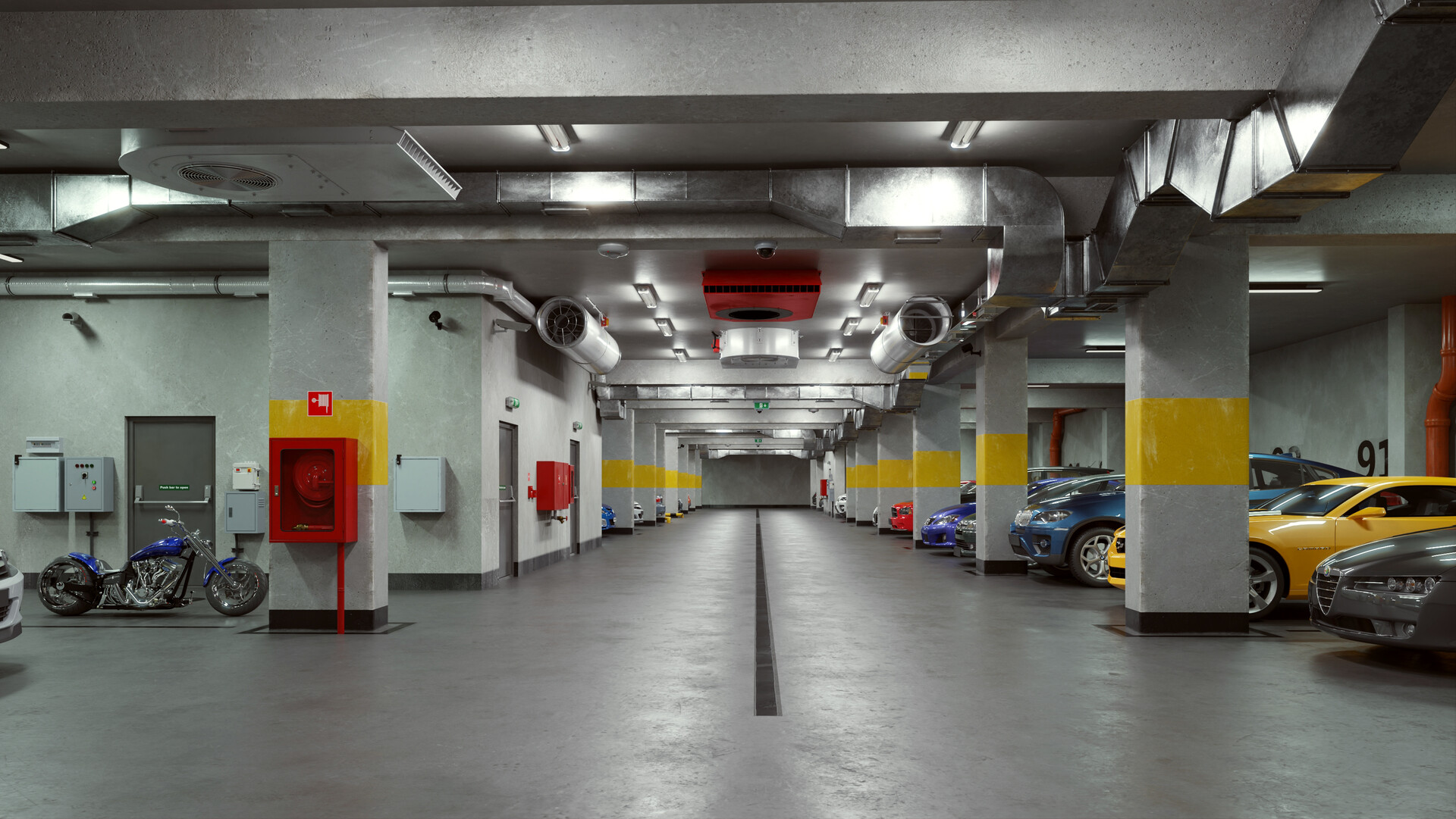 ArtStation - Parking floor designe