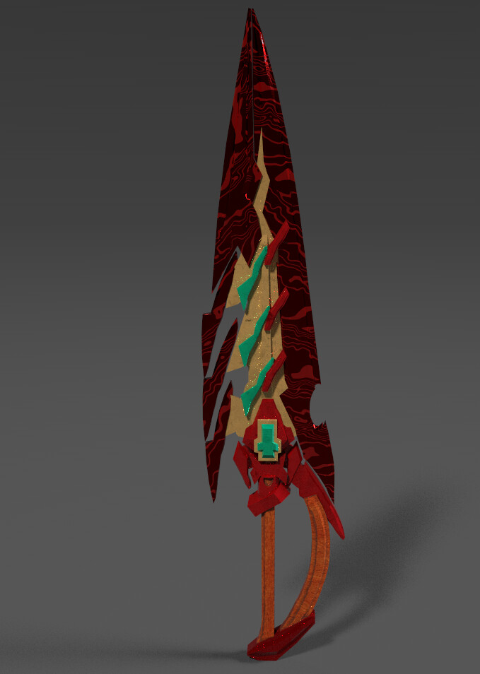 ArtStation - First artwort in substance! Pyra Sword