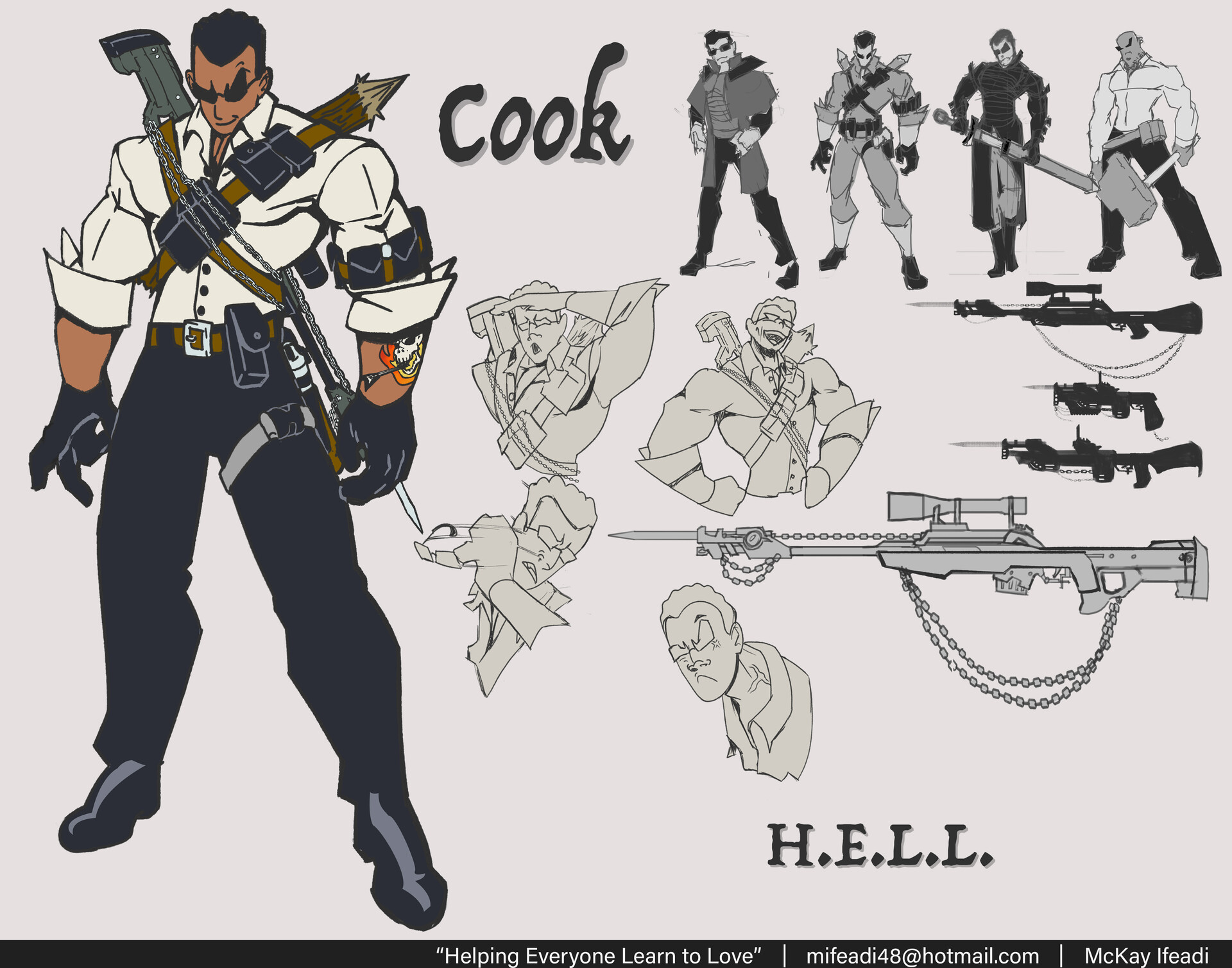 ArtStation - H.E.L.L.- 'Cook' Character Sheet