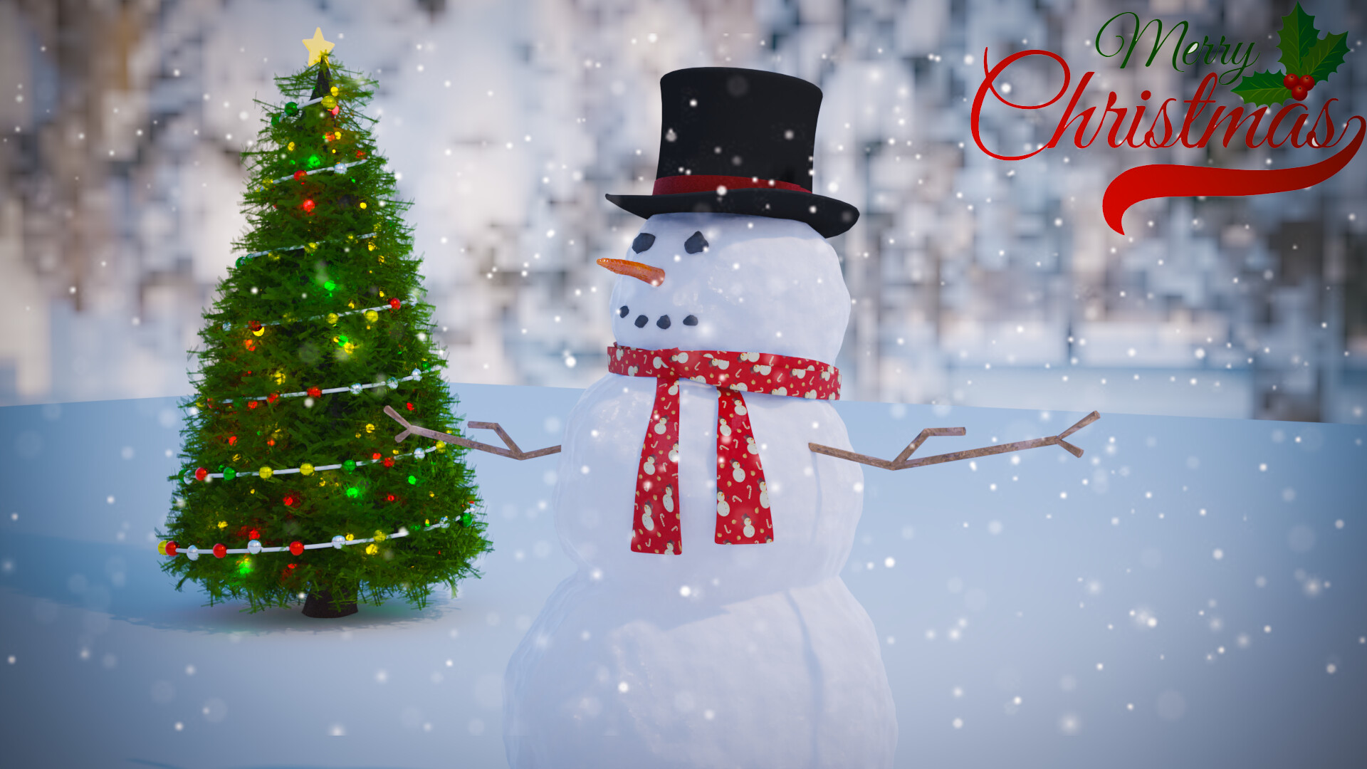 ArtStation - Abstract Christmas Render In Blender