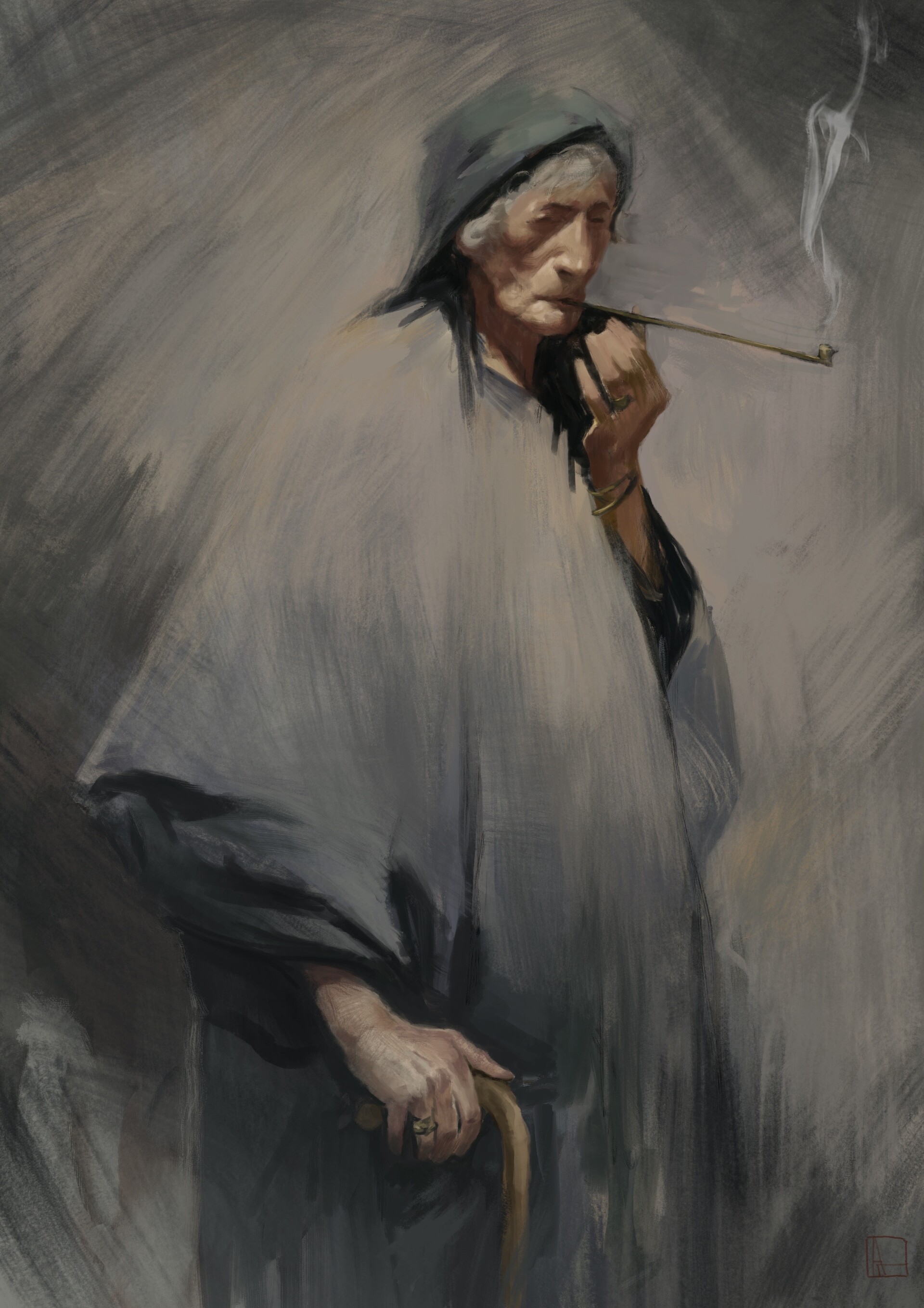 ArtStation - Woman with pipe