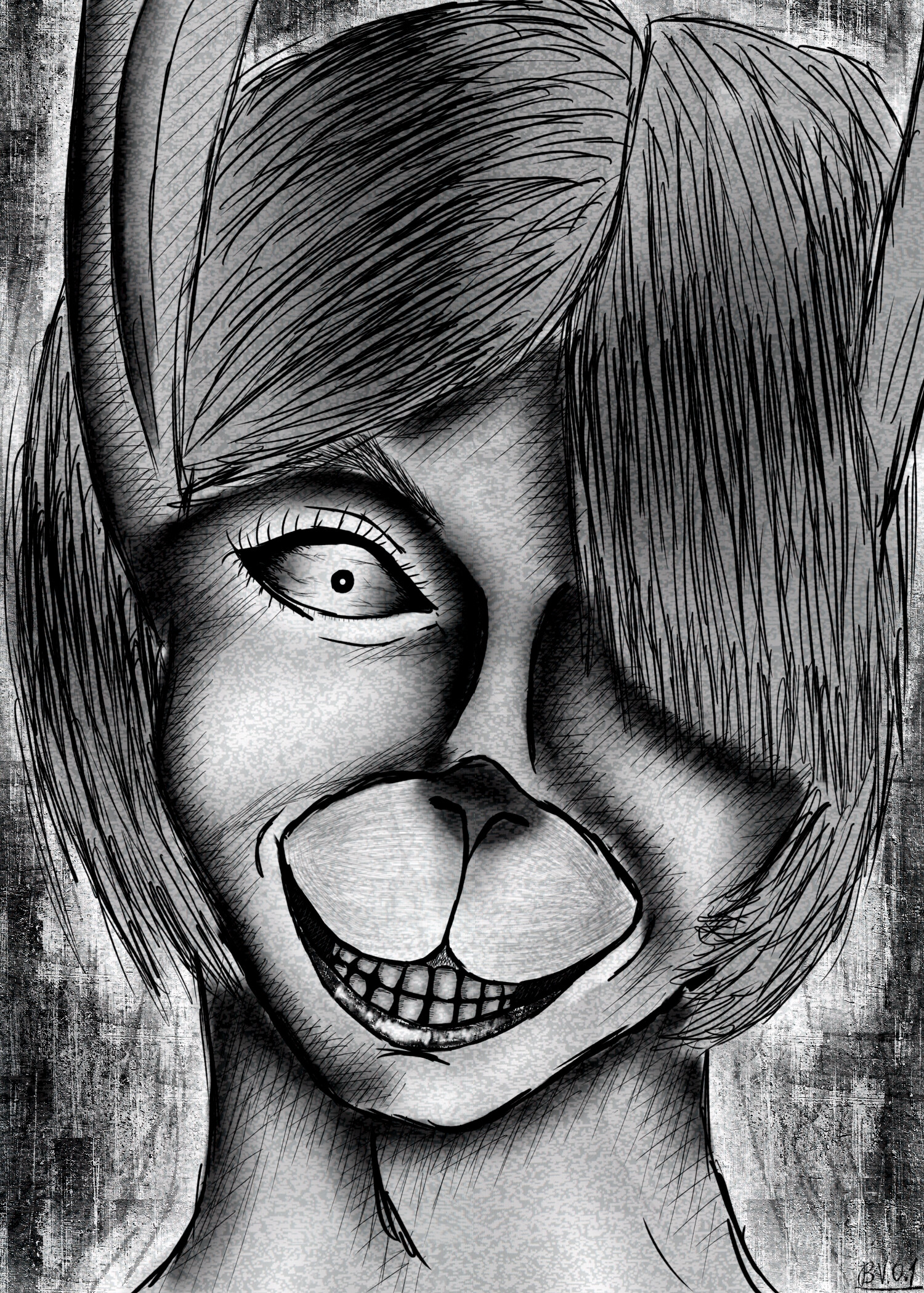 ArtStation - scary semi bunny girl