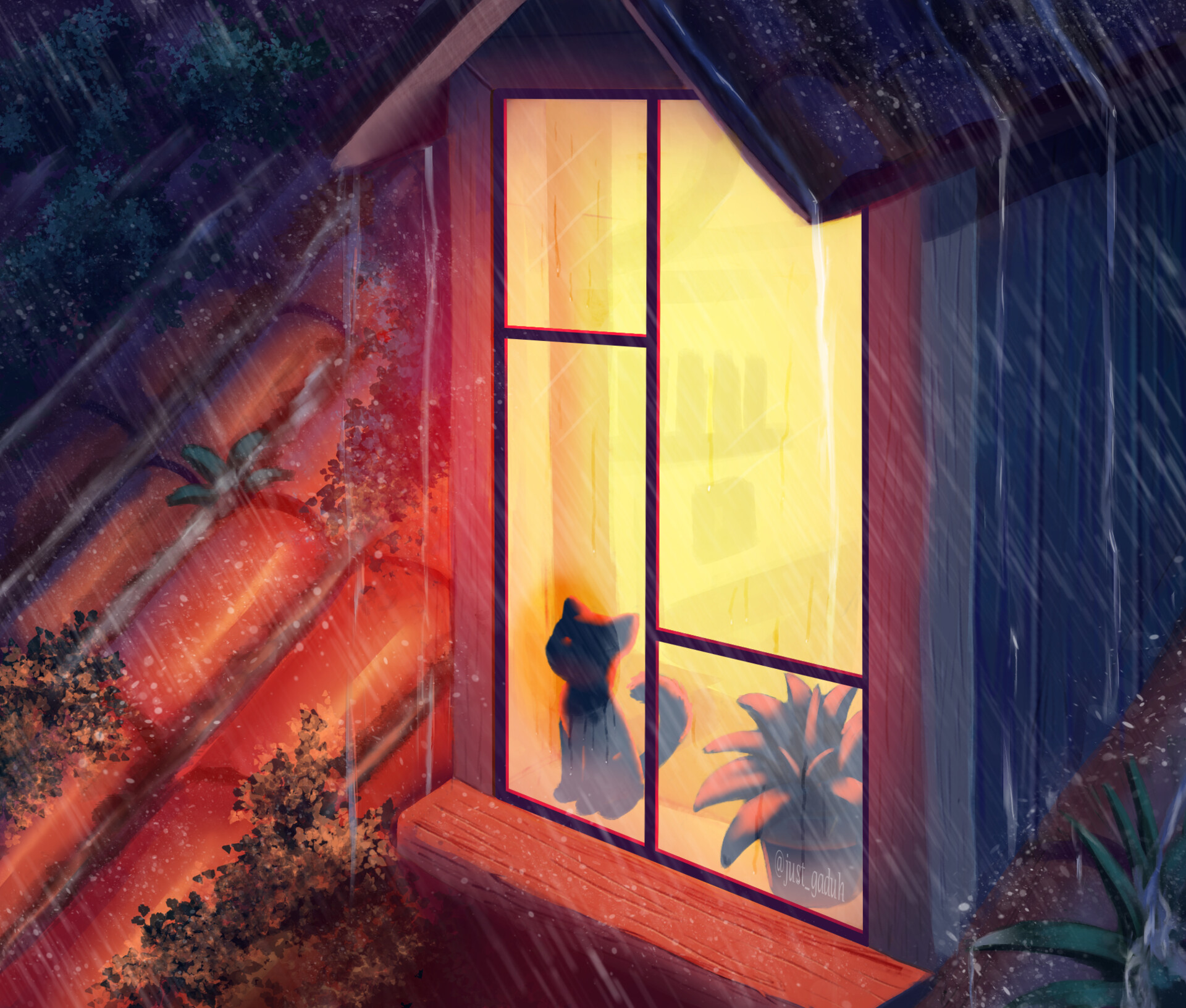 ArtStation - Chill rainy day