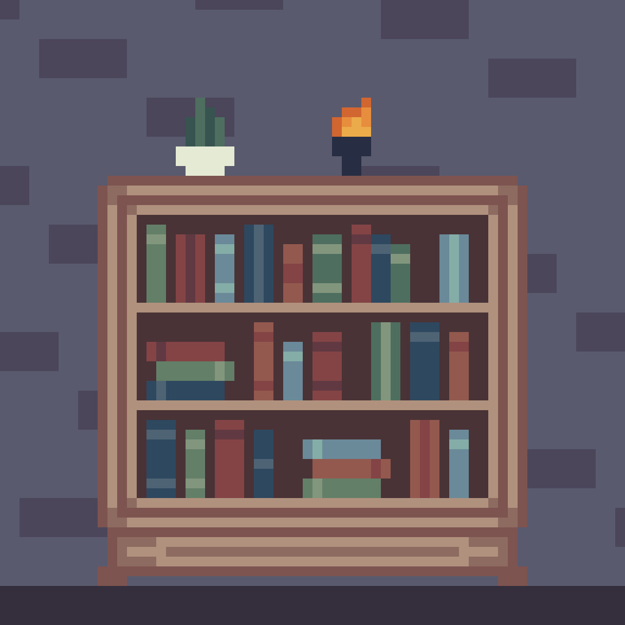 ArtStation - Cozy Bookshelf