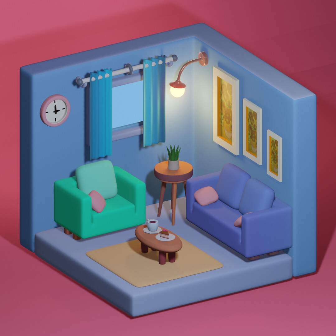ArtStation - My First 3D Room Model - With Tutorial