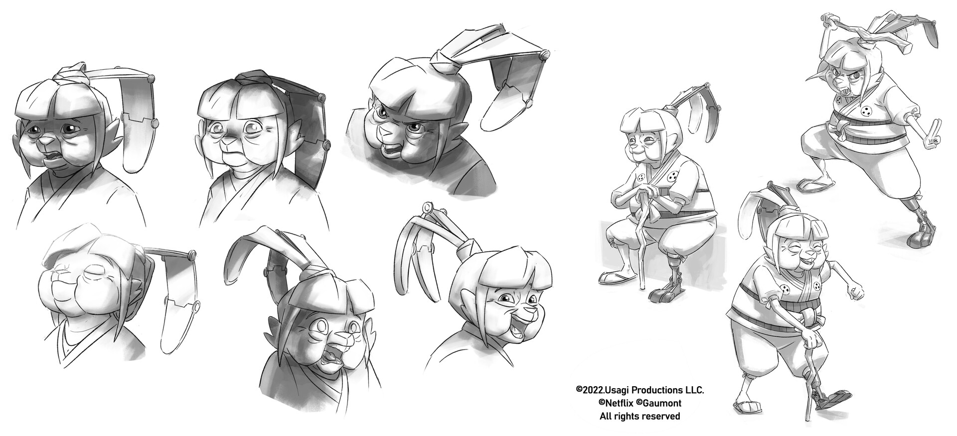 samurai rabbit coloring pages