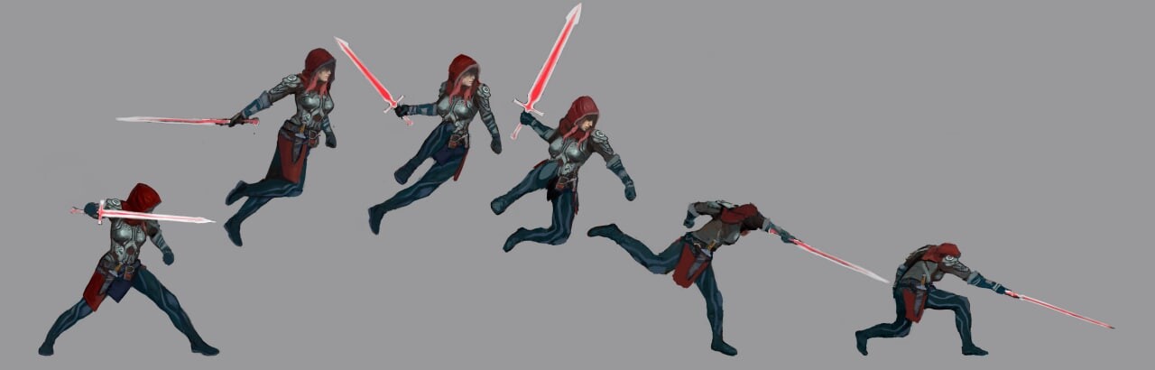 ArtStation - game character turning concept art