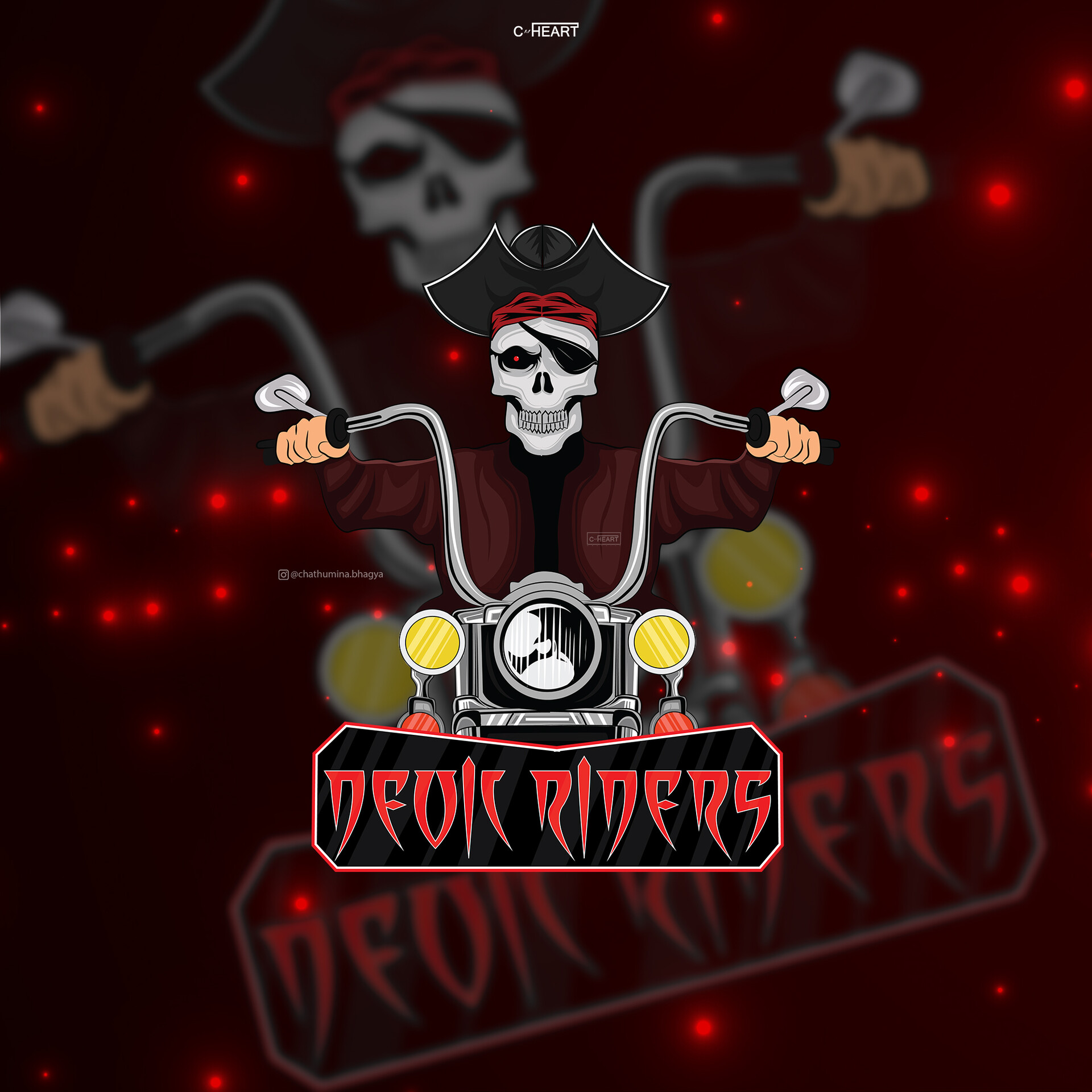 ArtStation - "Devil Riders" Mascot Logo design.