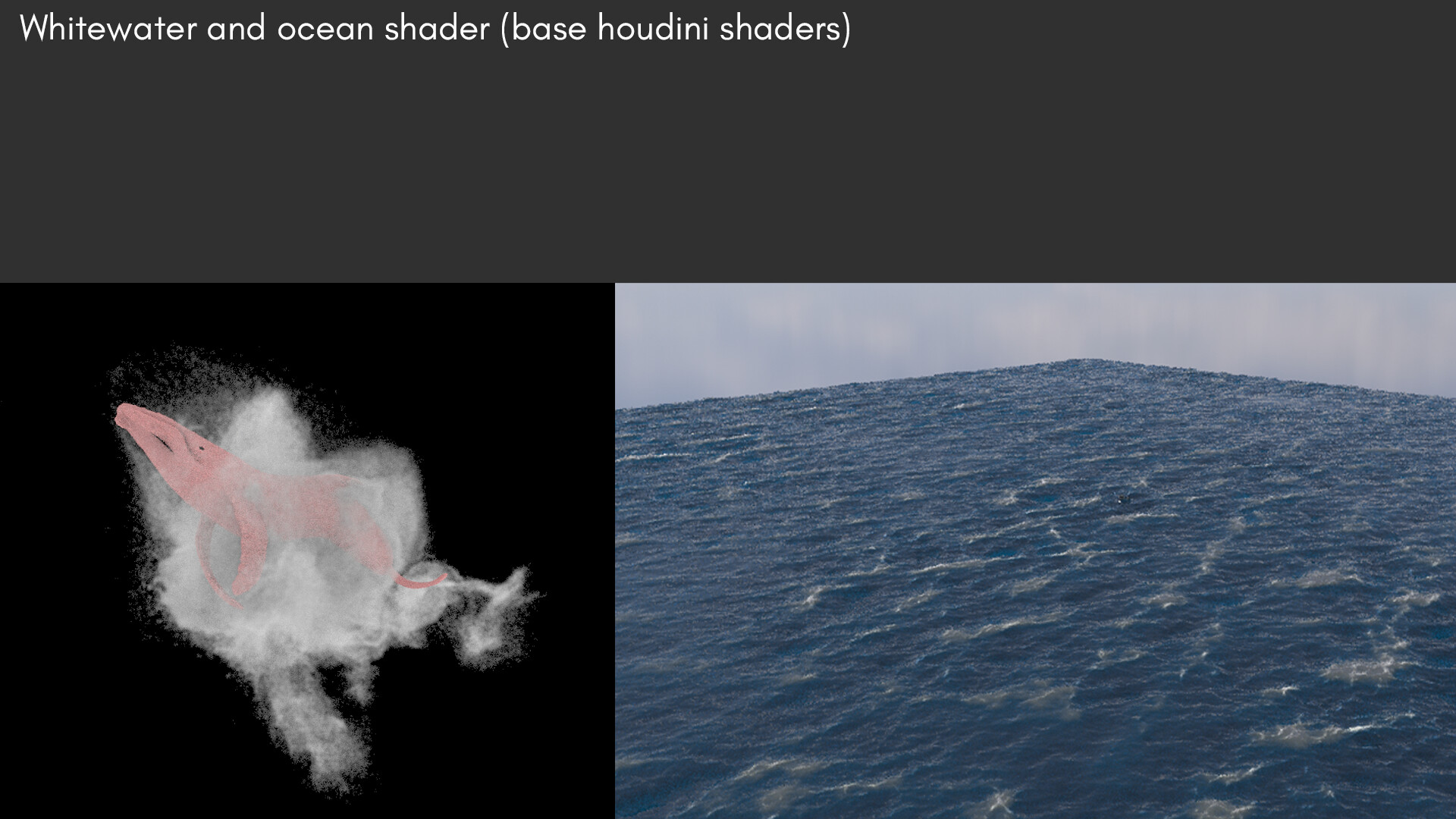 Emmet Holm - Arctic ocean and whale flip simulation - Houdini