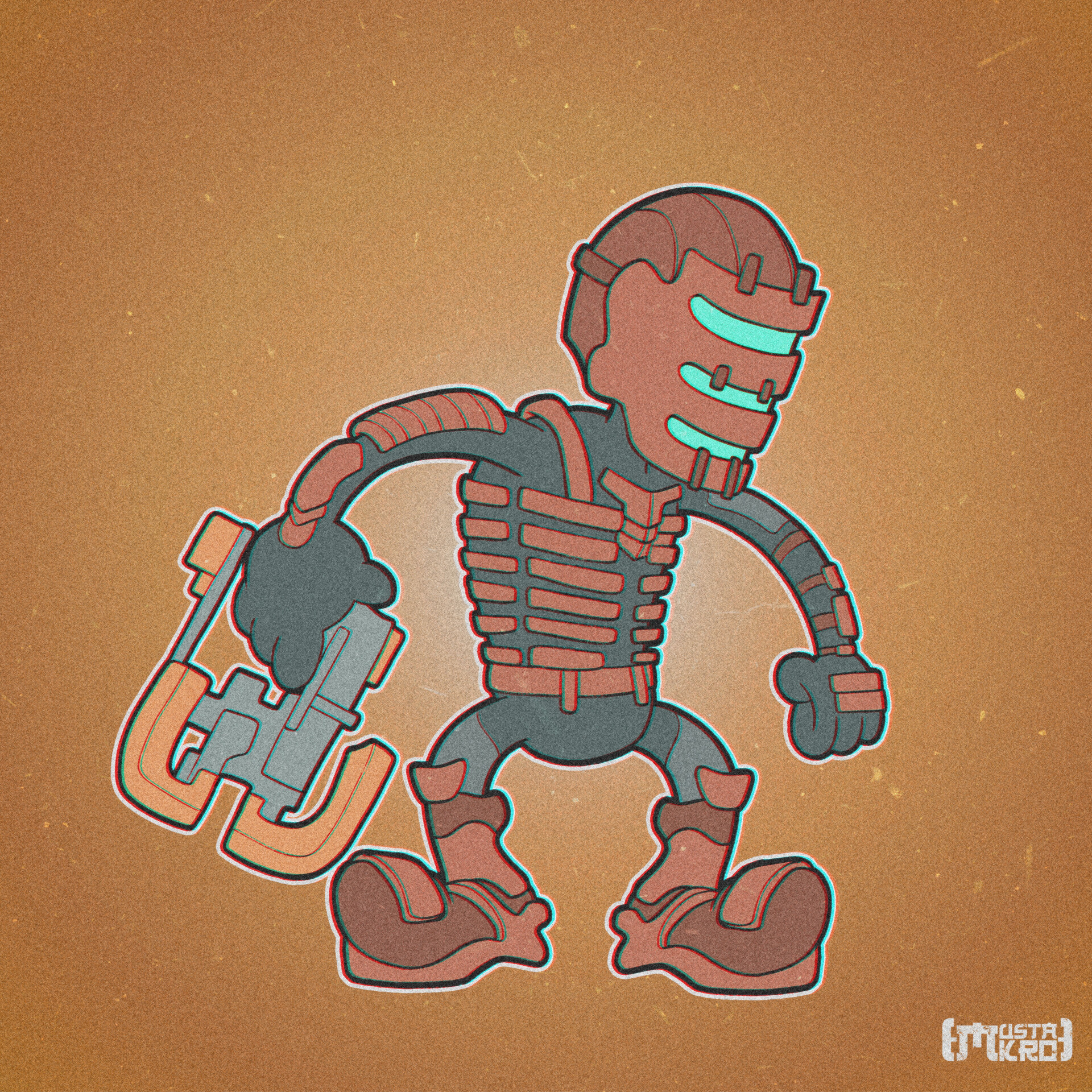 ArtStation - Isaac Clarke in Rubberhose style!