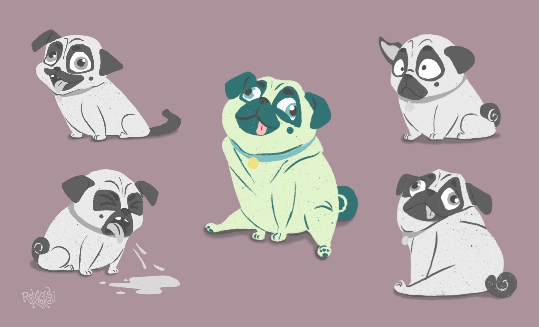 ArtStation - Little, fat pug - Character Sheet