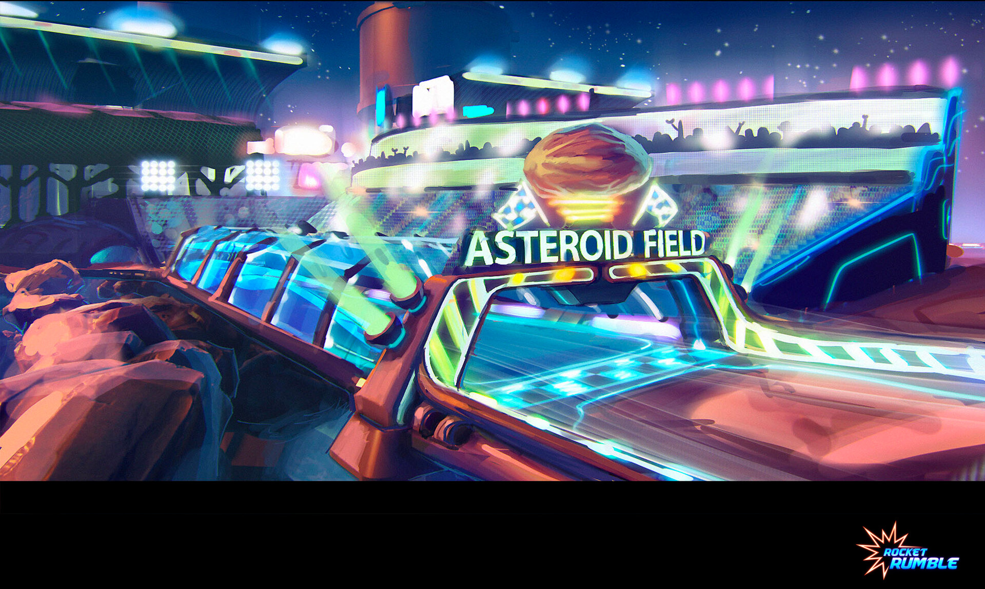 ArtStation - Rocket Rumble - Asteroid Field
