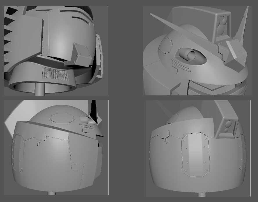 Loic Halfort - Mobile Suit Gundam RX-78 Helmet Unit - Textured High ...