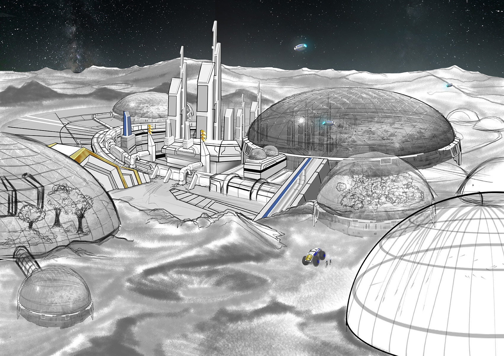 Moon Base Concept Art