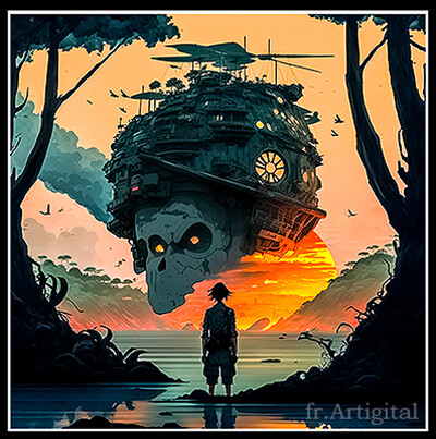 ArtStation - THE (FLYING) SKULL CASTLE