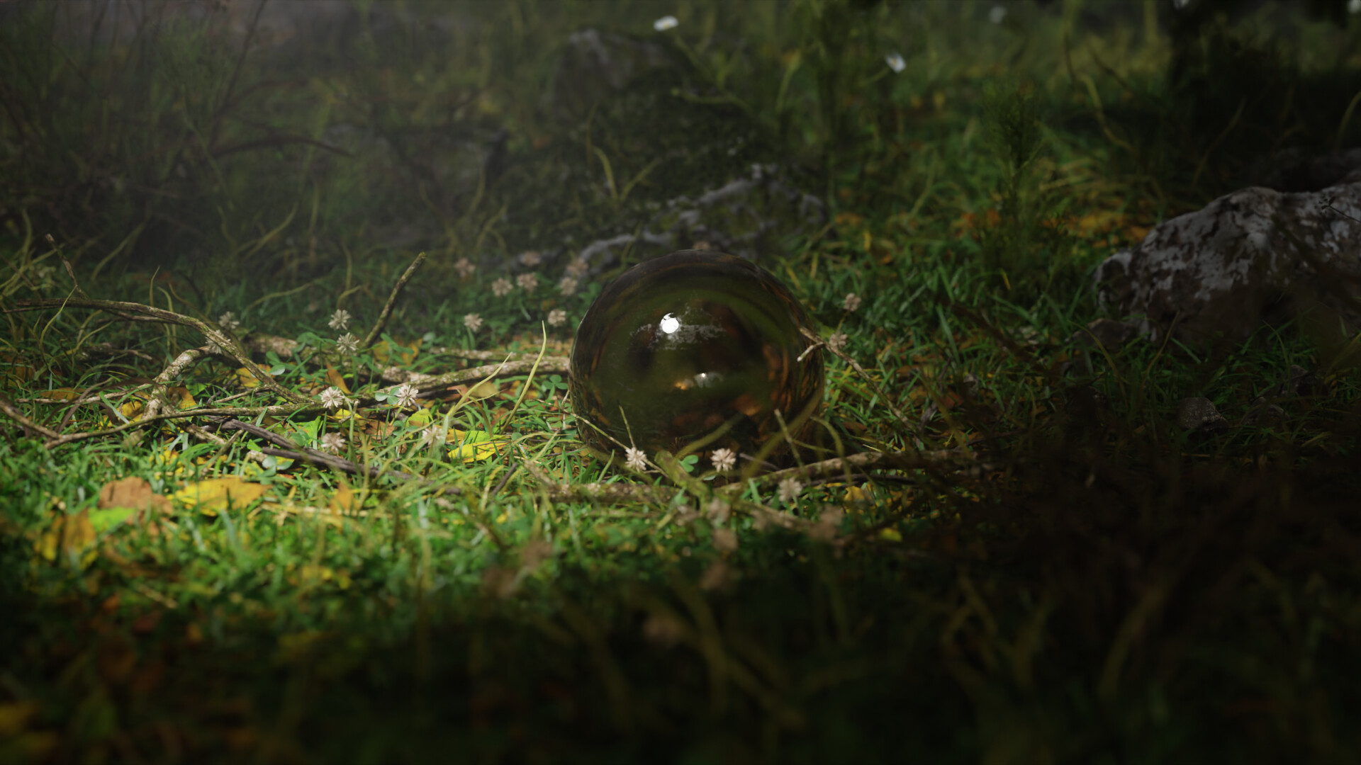 ArtStation - Magic ball in the forest