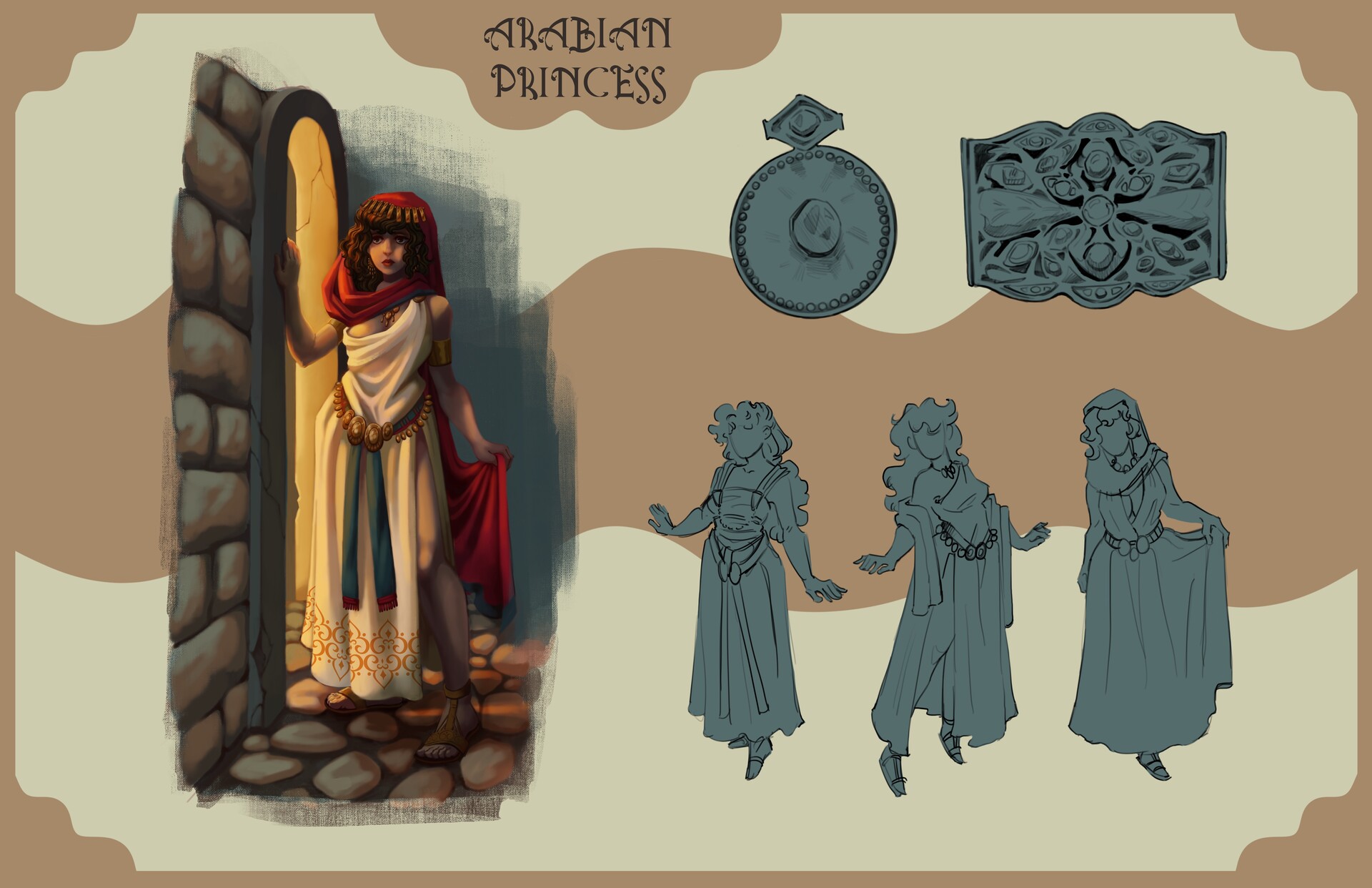 ArtStation - Arabian Princess Costume Design
