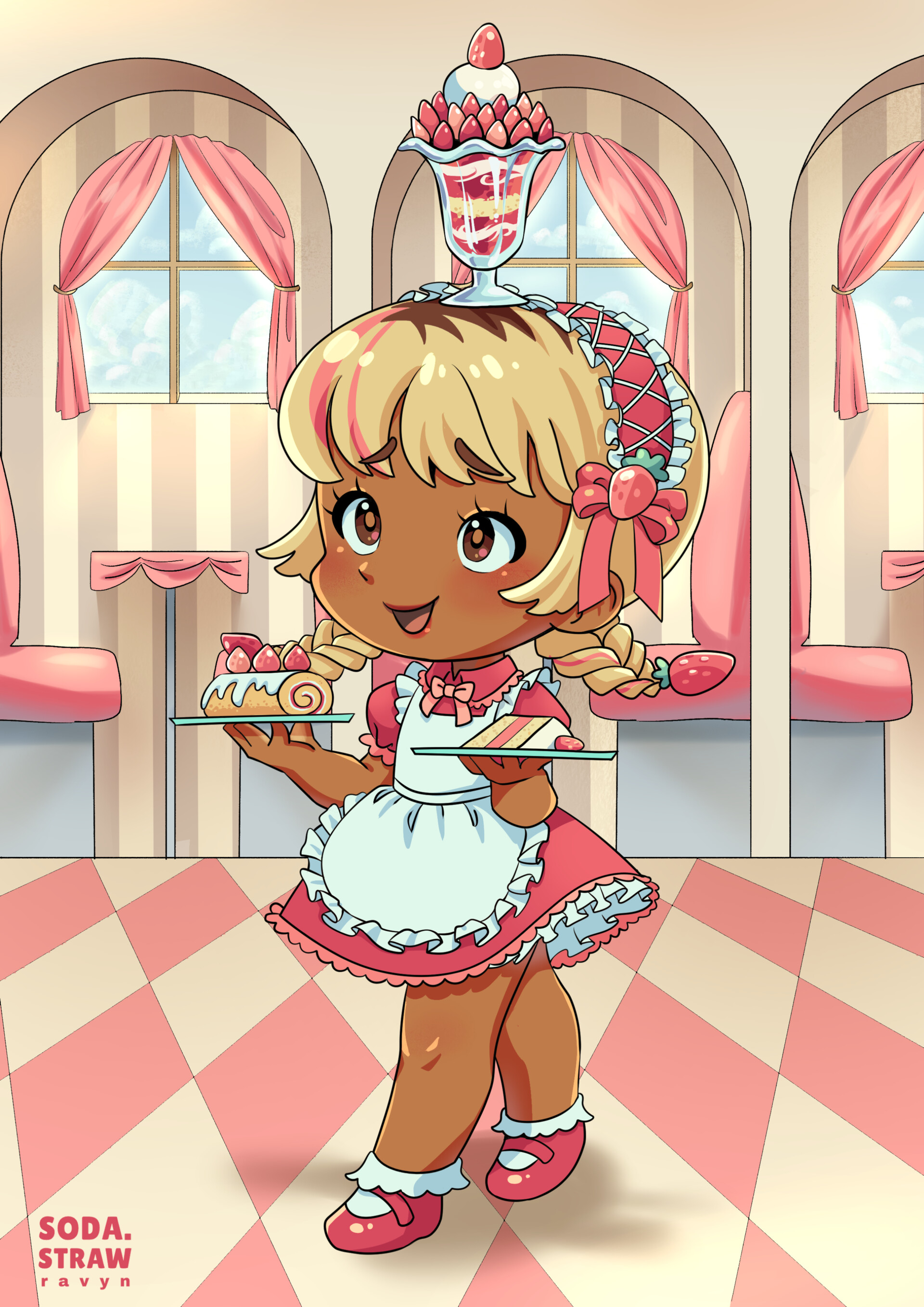ArtStation - Strawberry Maid- Chibi
