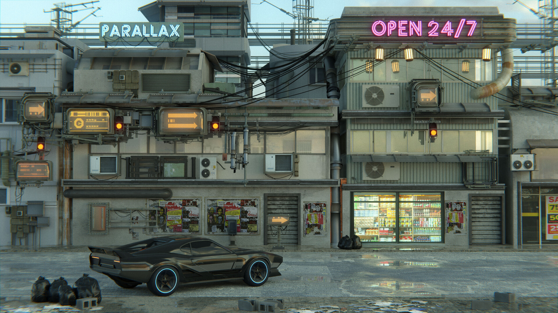 ArtStation - Cyberpunk Shop Front