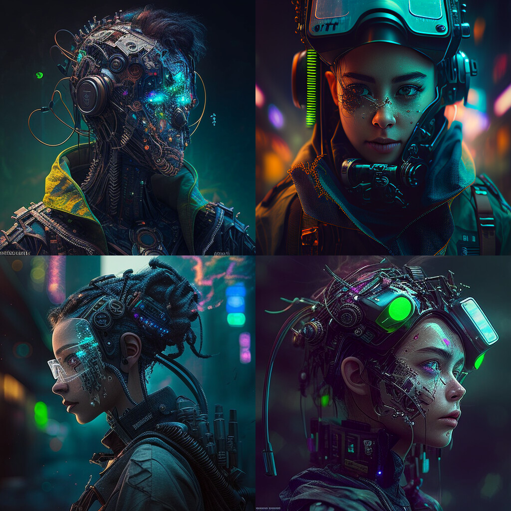 ArtStation - Futuristic cyborg