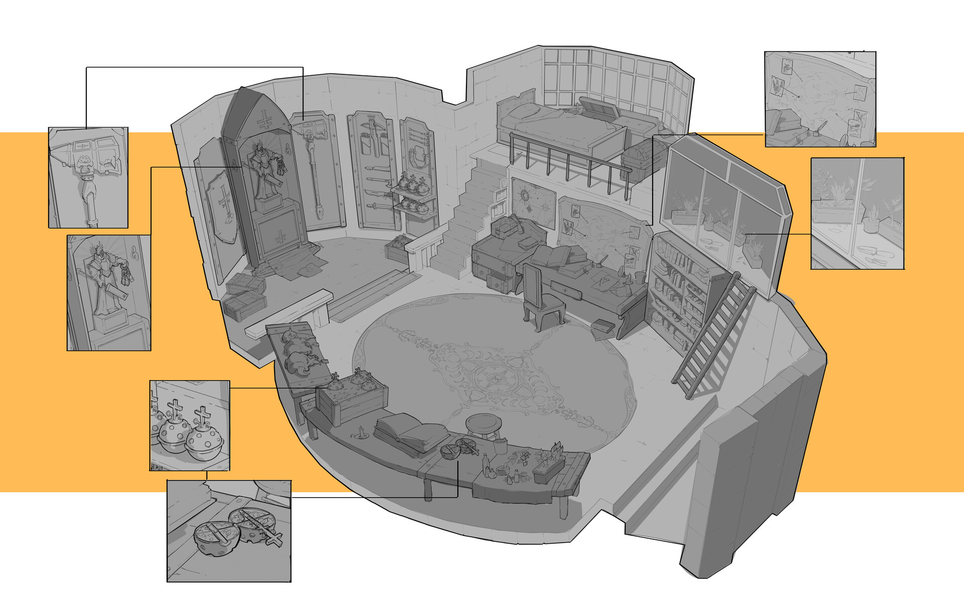 ArtStation - Cleric's room