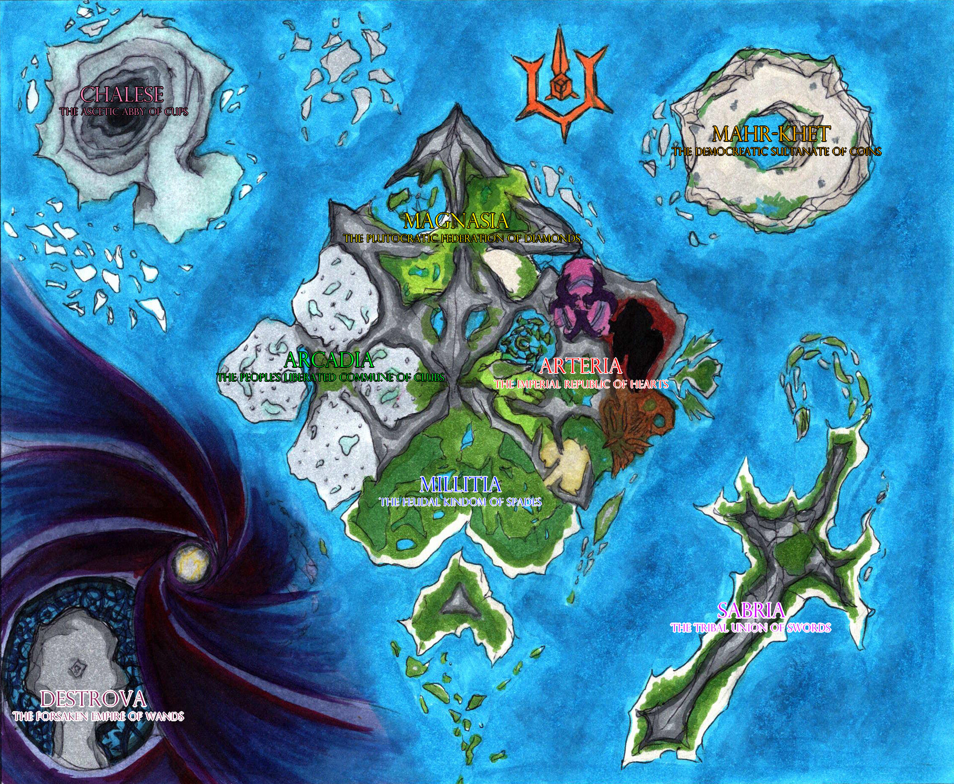 ArtStation - Map of The continent Arcana