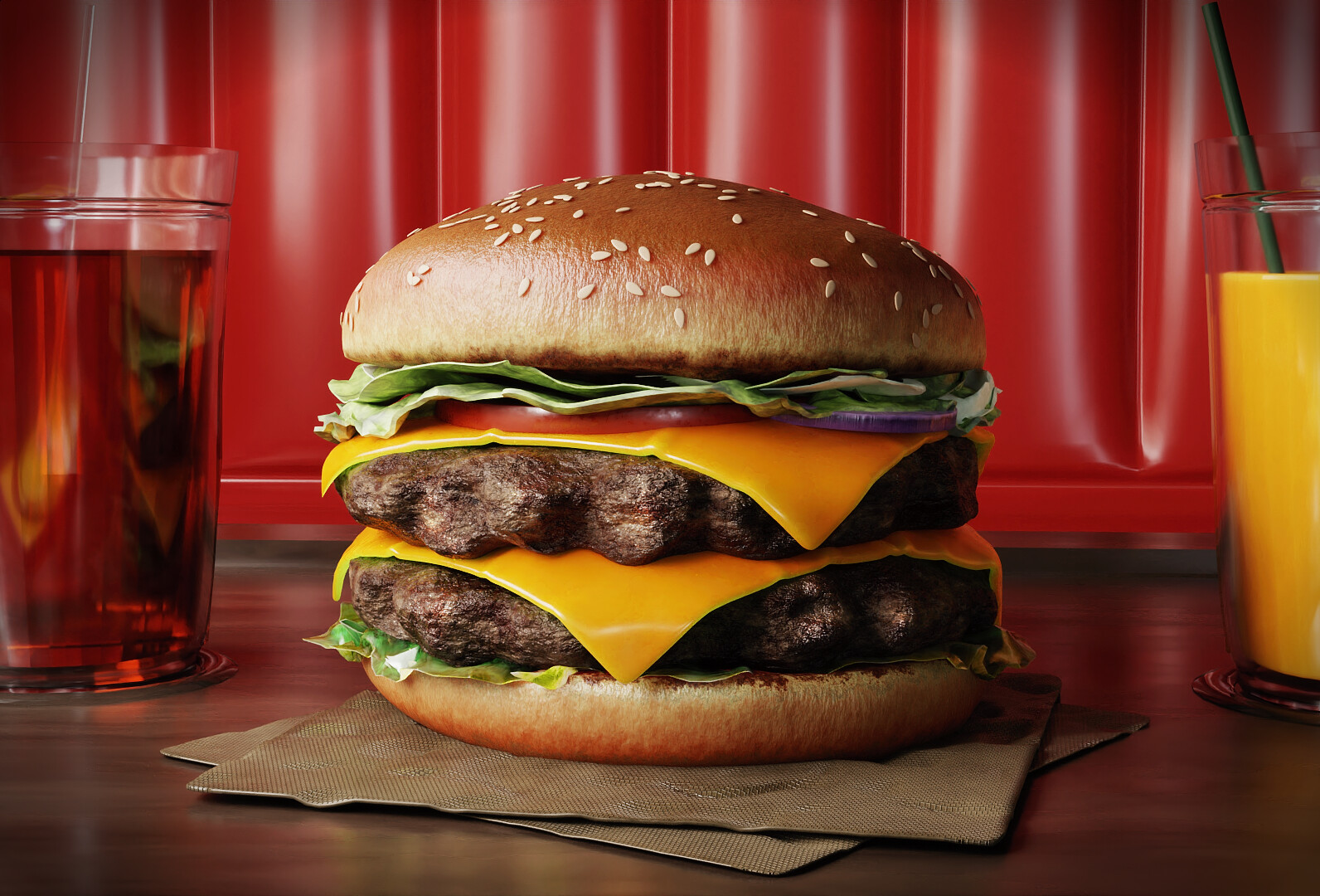 ArtStation - Personal Work - Burger (Real-Time Unreal 5 Optimized)