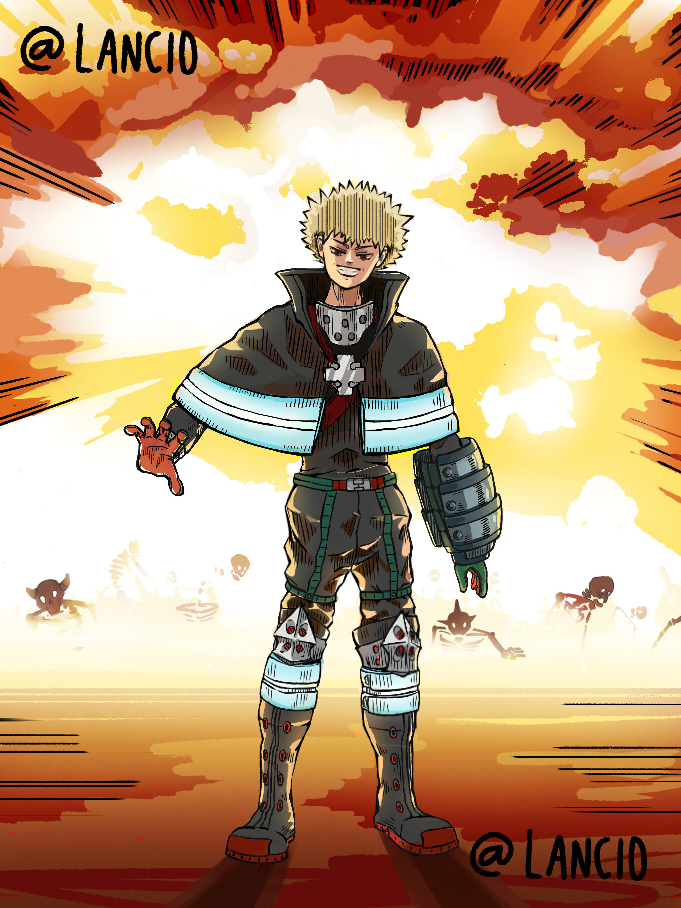 ArtStation - MHA Bakugo as Fireforce character