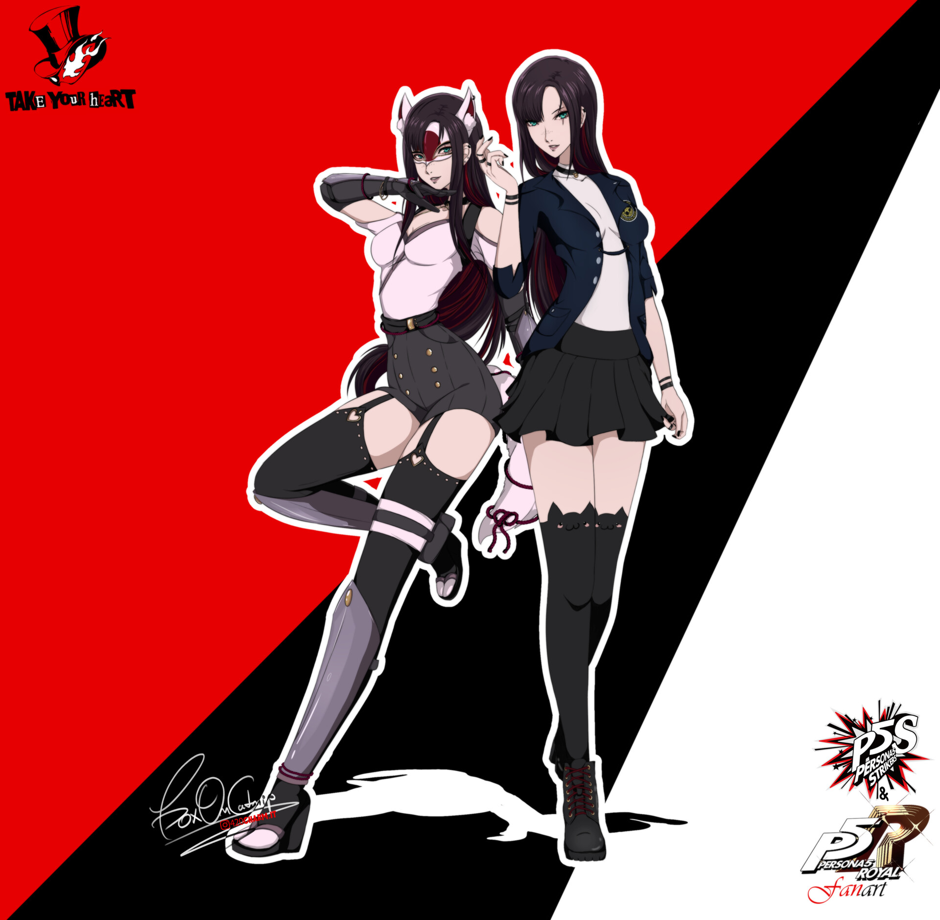 ArtStation - Original character in Persona art style and universe.