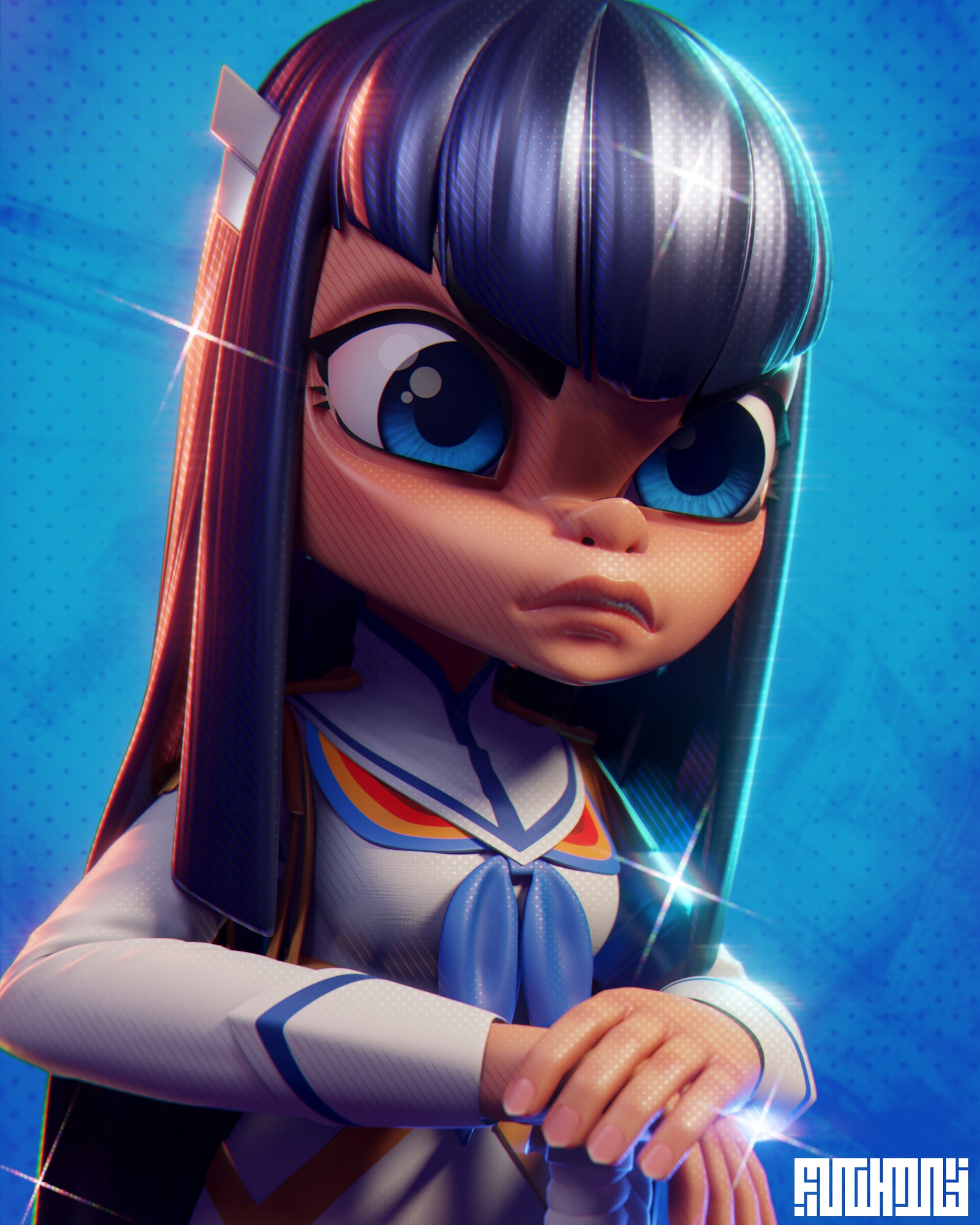 ArtStation - Kiryuin Satsuki - Portrait Sculpt Fanart