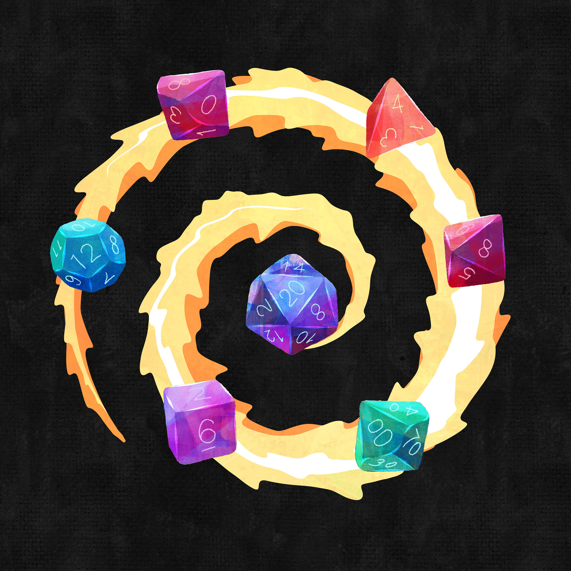 ArtStation - Tabletop RPG Magic Dice Swirl