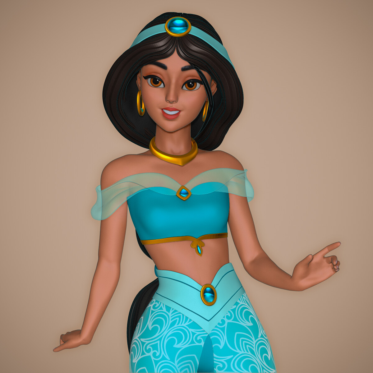 3d Disney Princess Jasmine Hot